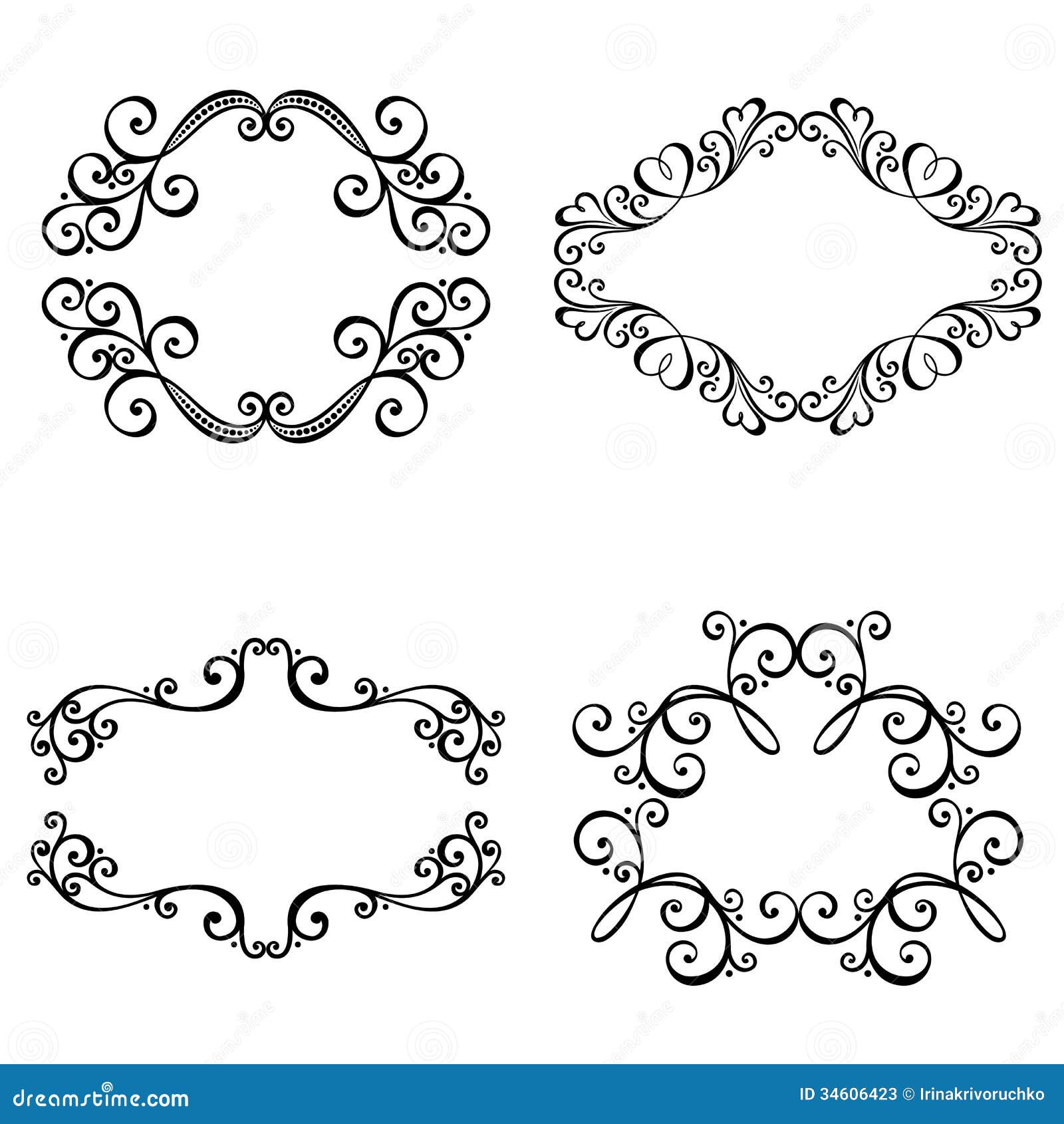 Marco Ornamental Decorativo Para El Texto. Ilustración del Vector ...