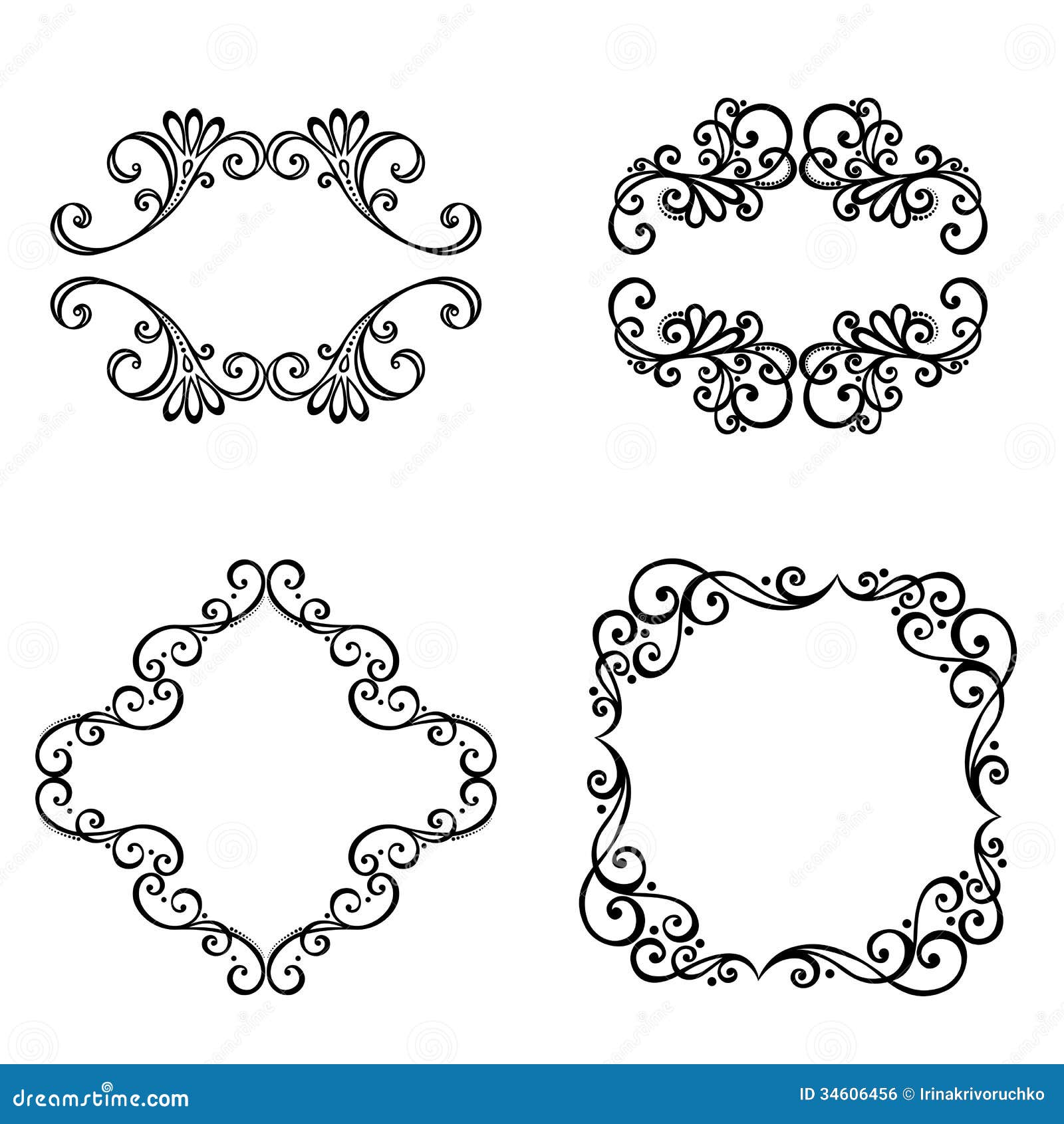 Marco Ornamental Decorativo Para El Texto. Ilustración del Vector ...