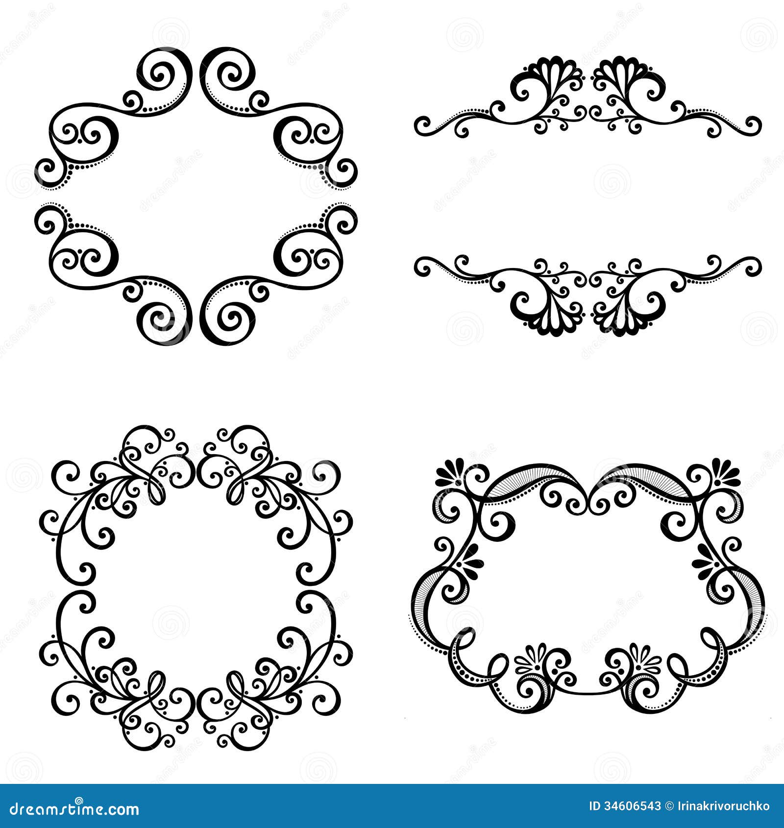 Marco Ornamental Decorativo Para El Texto. Ilustración del Vector ...