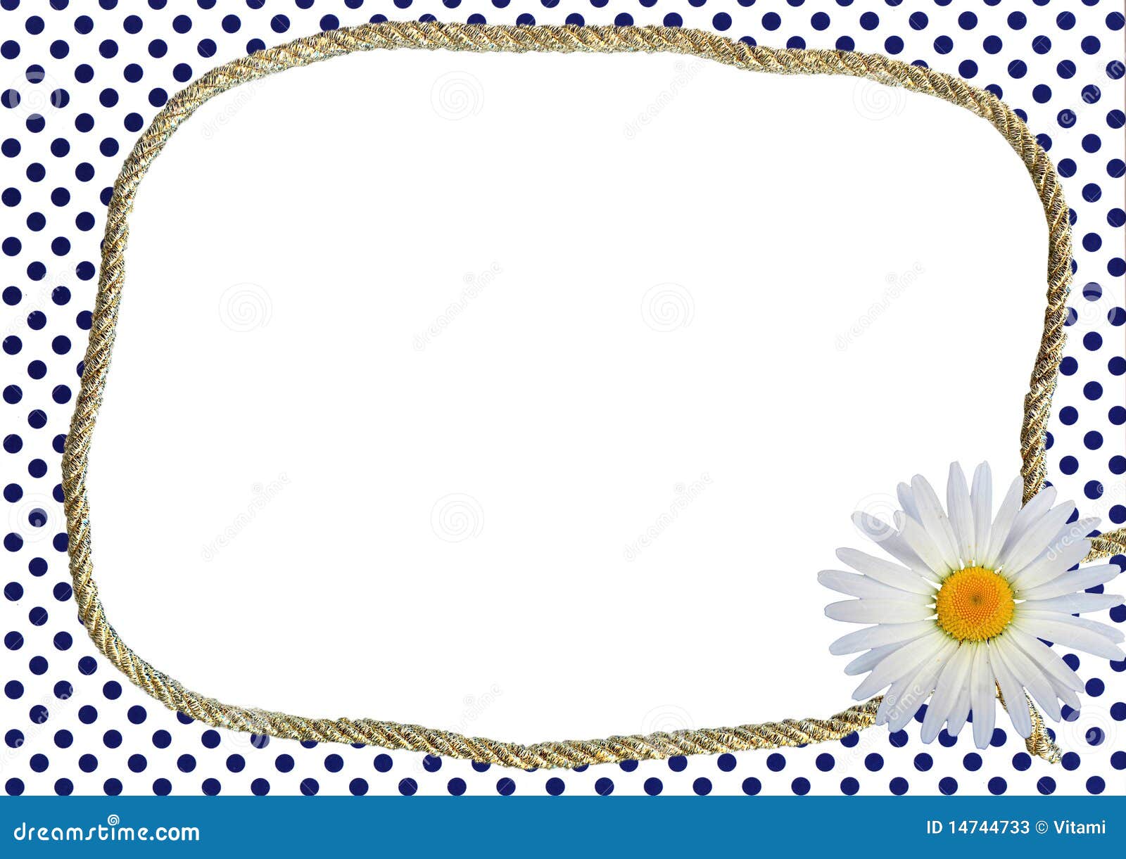 Marco Punteado Con La Margarita Imagen de archivo - Imagen de delicado ...