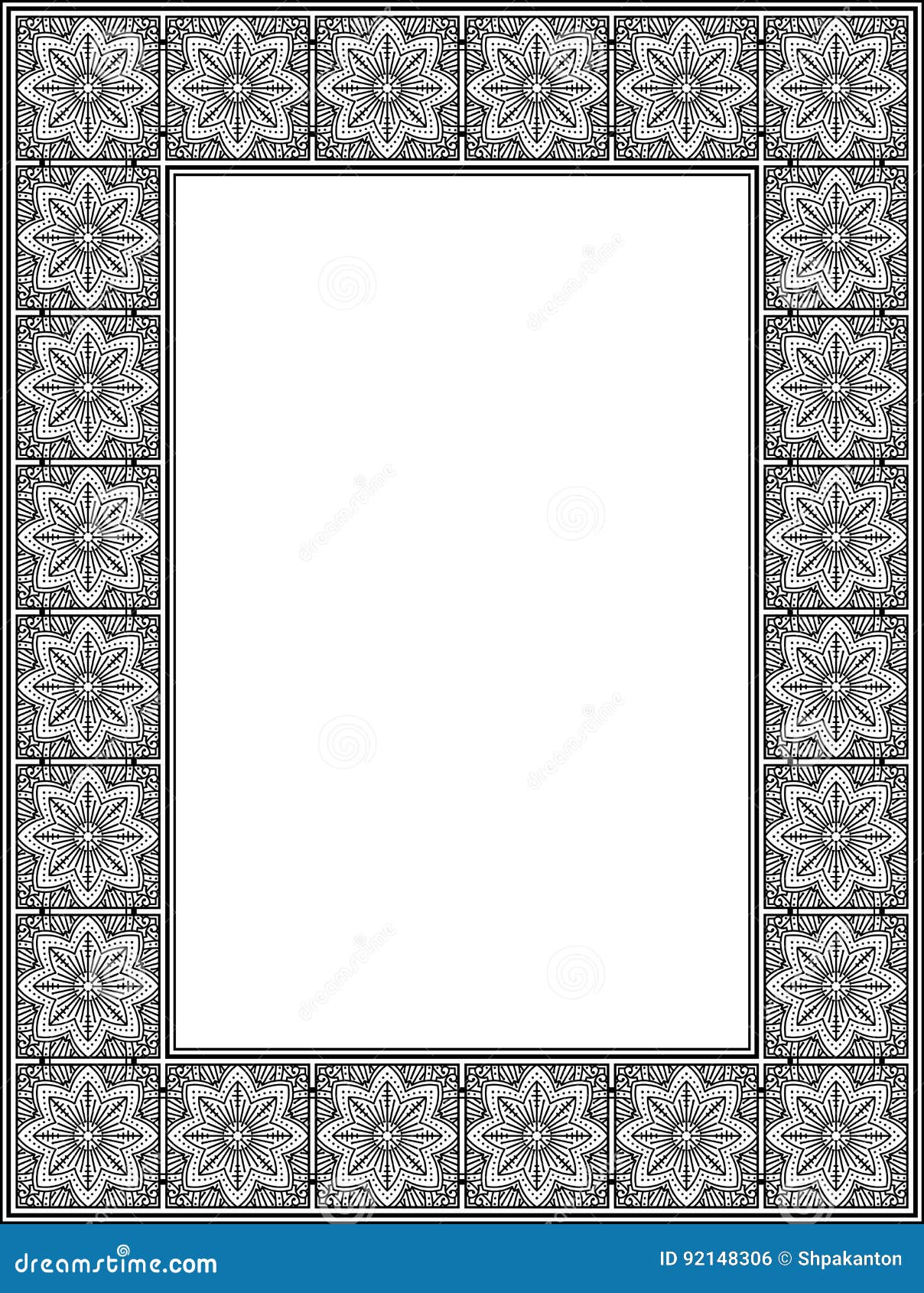 Marco Rectangular Adornado Rico Con El Modelo Adornado Negro Y ...