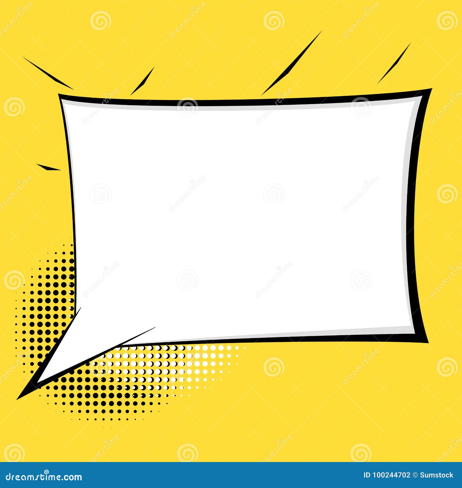 Marco Rectangular Del Estilo Del Cómic Ilustración del Vector ...