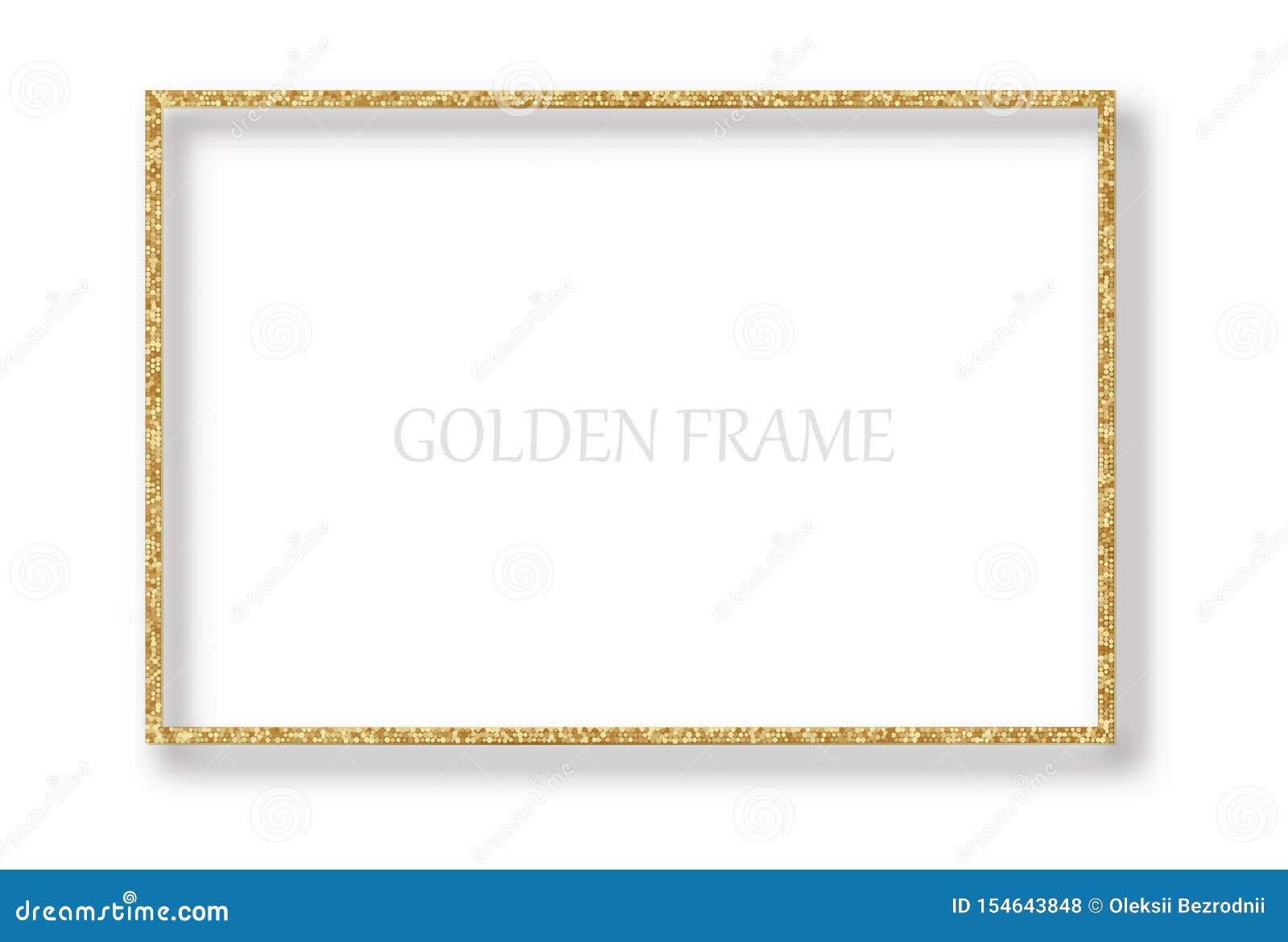 Marco rectangular dorado ilustración del vector. Ilustración de ...