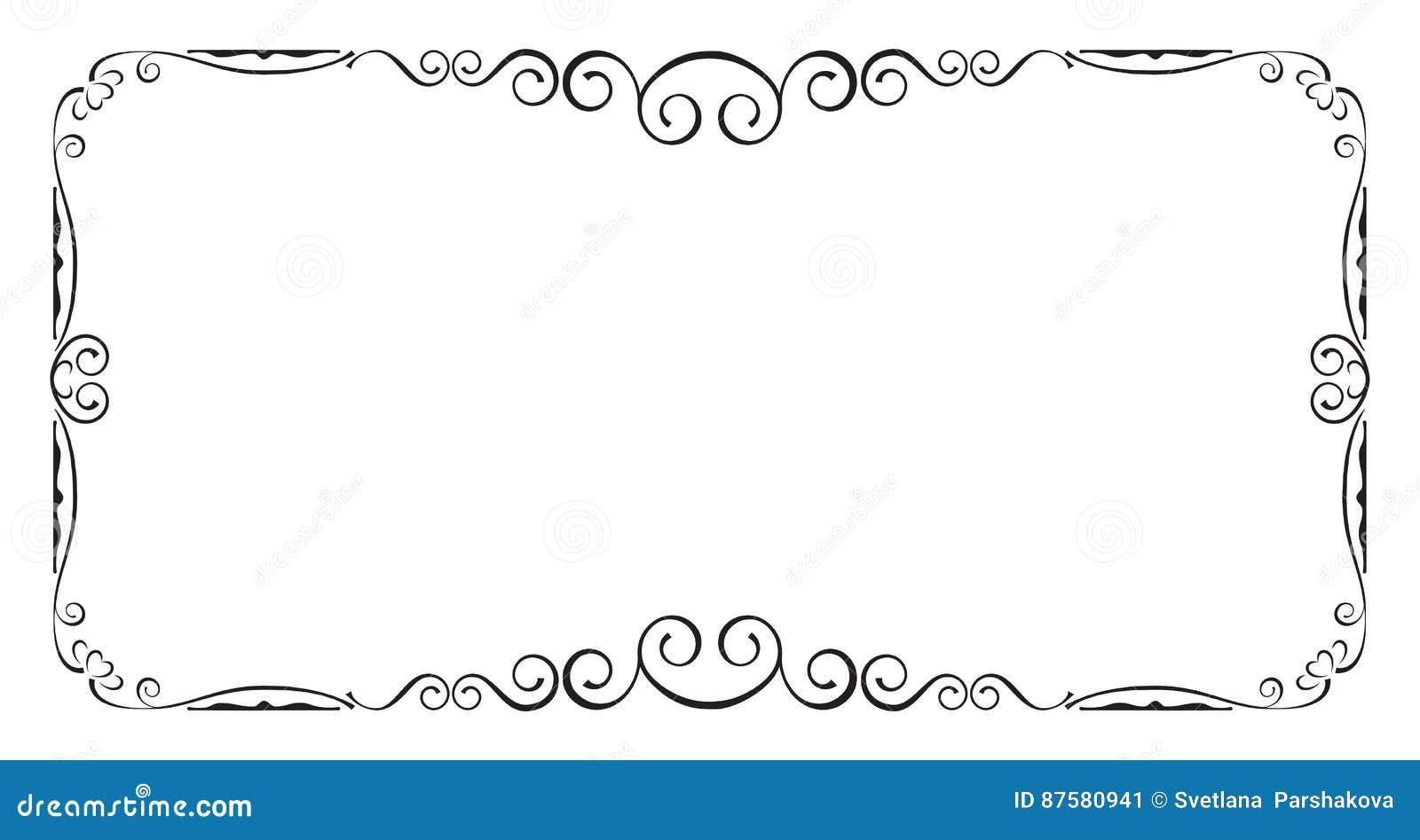 Marco rectangular negro ilustración del vector. Ilustración de ...