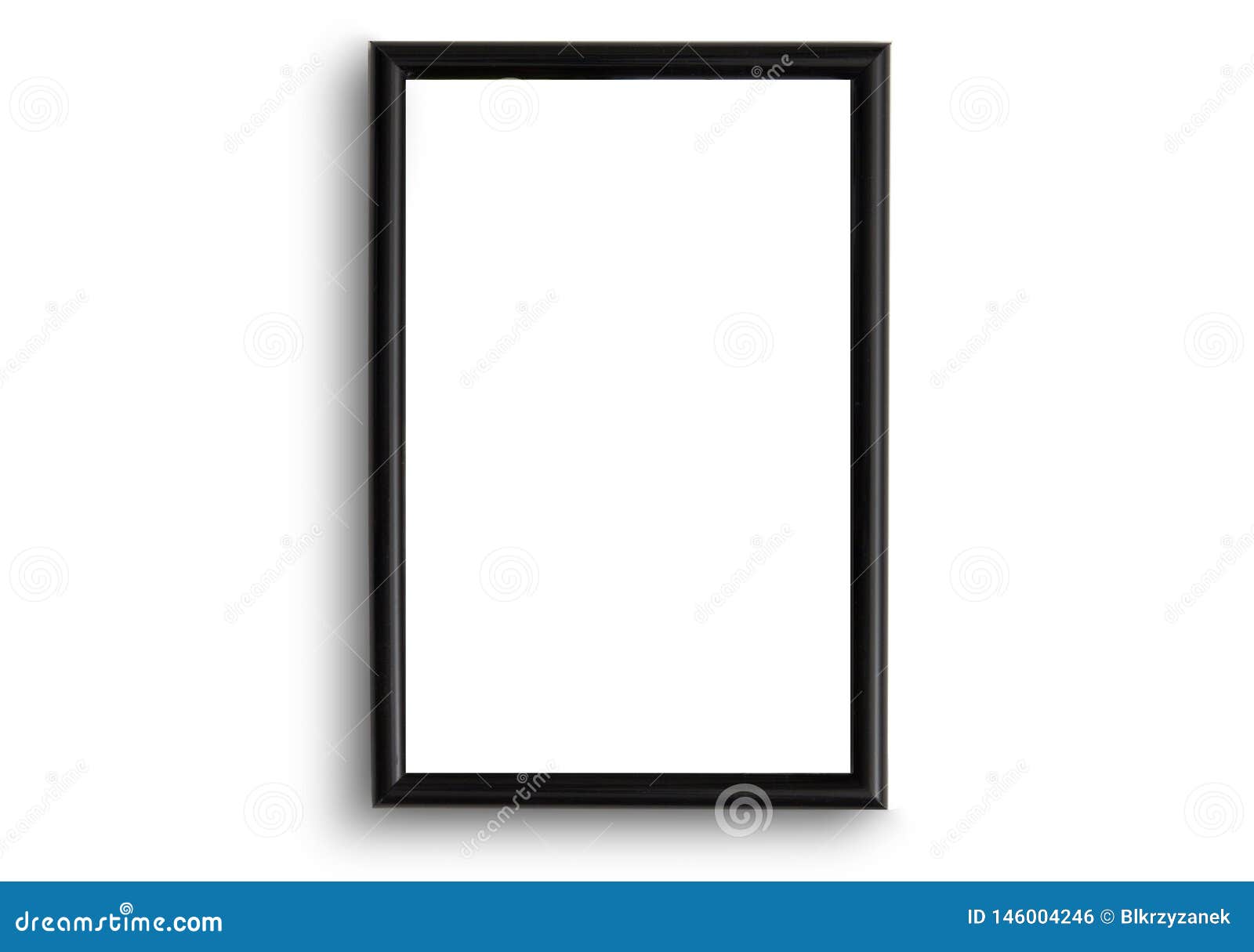 Marco Rectangular Negro 2x3 Que Cuelga En La Pared Aislada Foto de ...