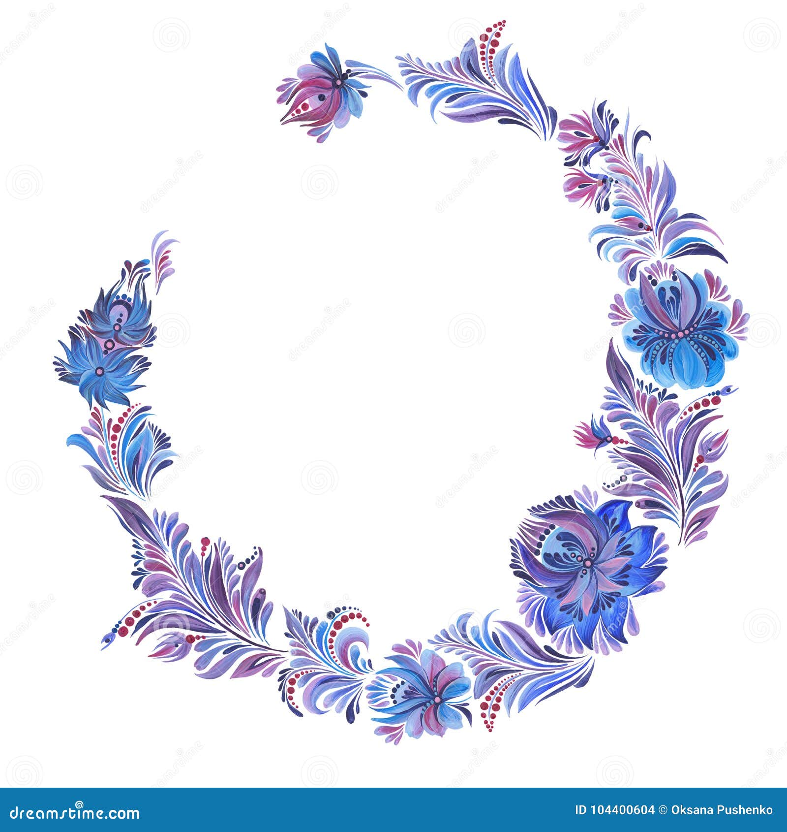 Marco Redondo Azul En Estilo Popular Stock de ilustración - Ilustración ...