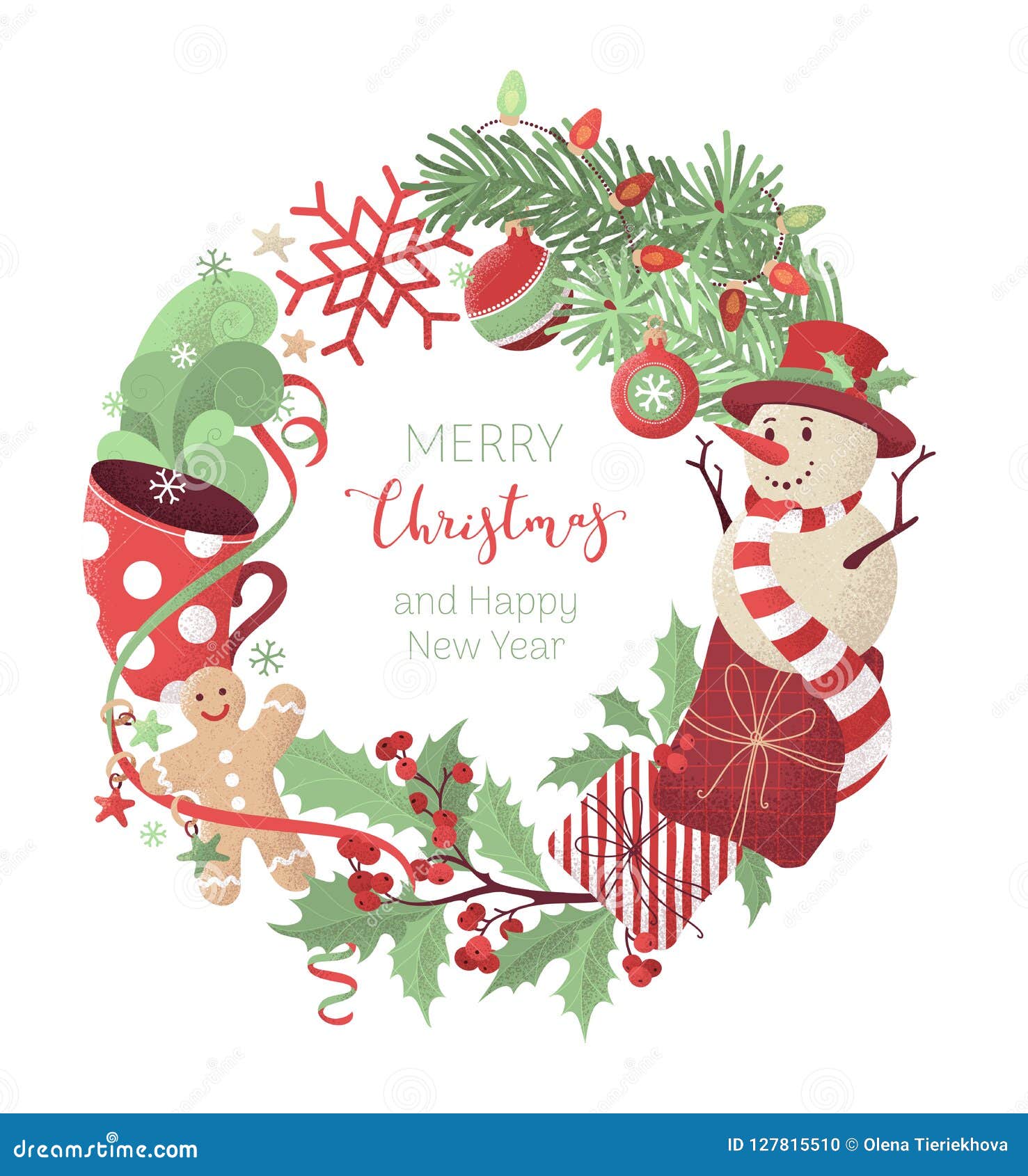 Marco Redondo De La Navidad Del Vector Ilustración del Vector ...