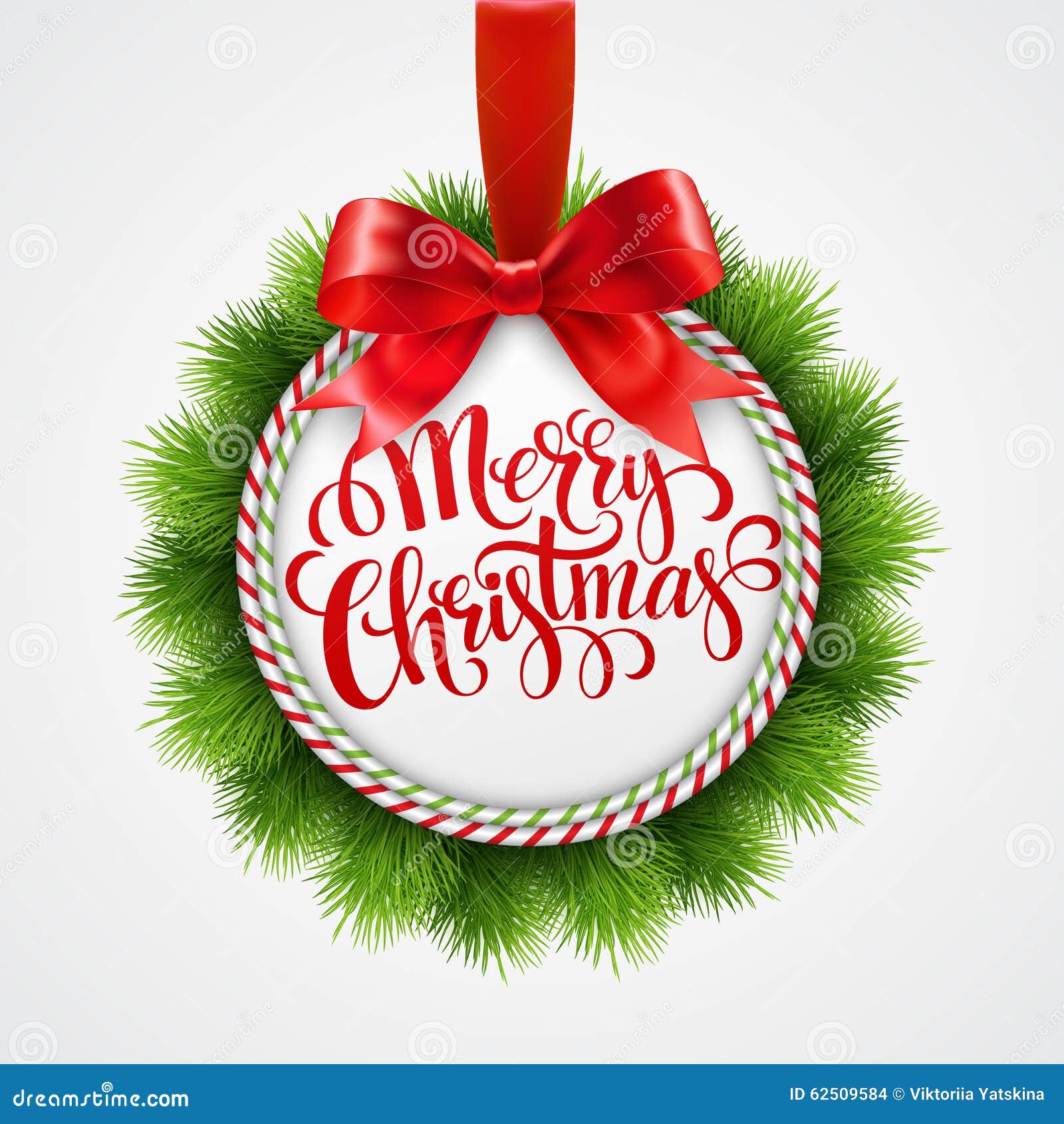 Marco Redondo Del Día De Fiesta Bolas De La Navidad Vector Ilustración ...