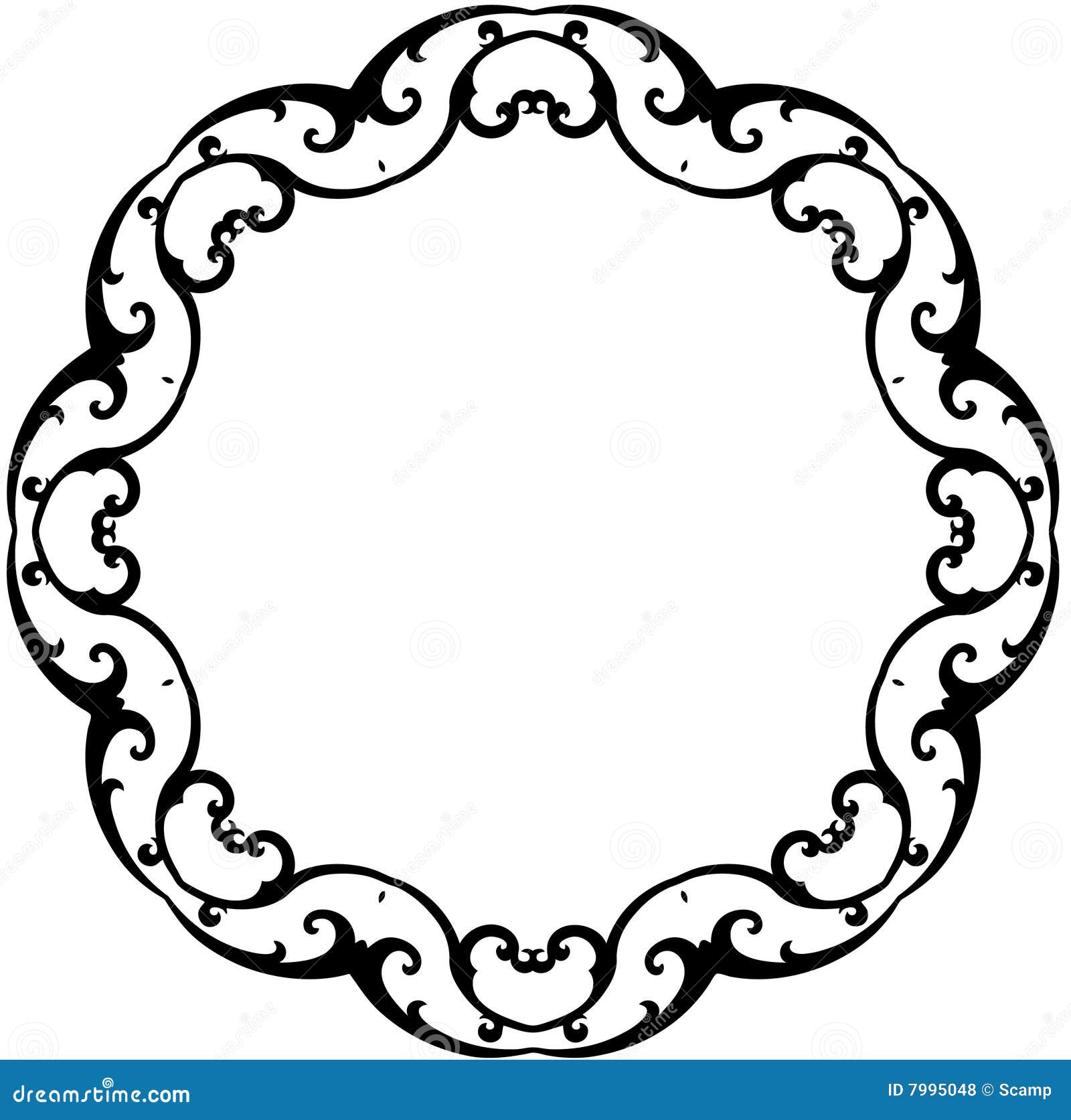 Marco Redondo Negro Y Blanco Del Desfile Ilustraciones Stock, Vectores ...