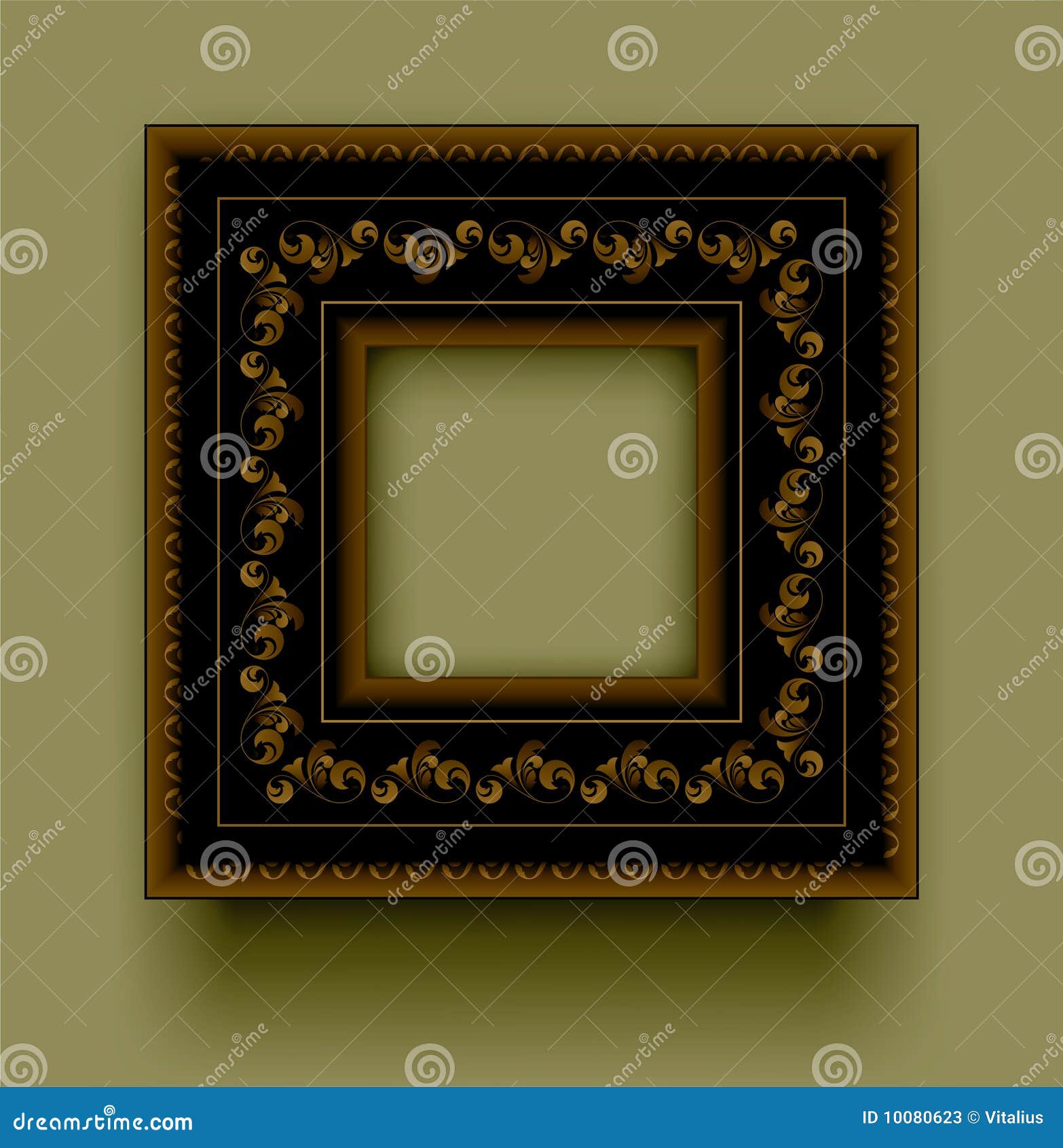 Marco retro ilustración del vector. Ilustración de muestra - 10080623