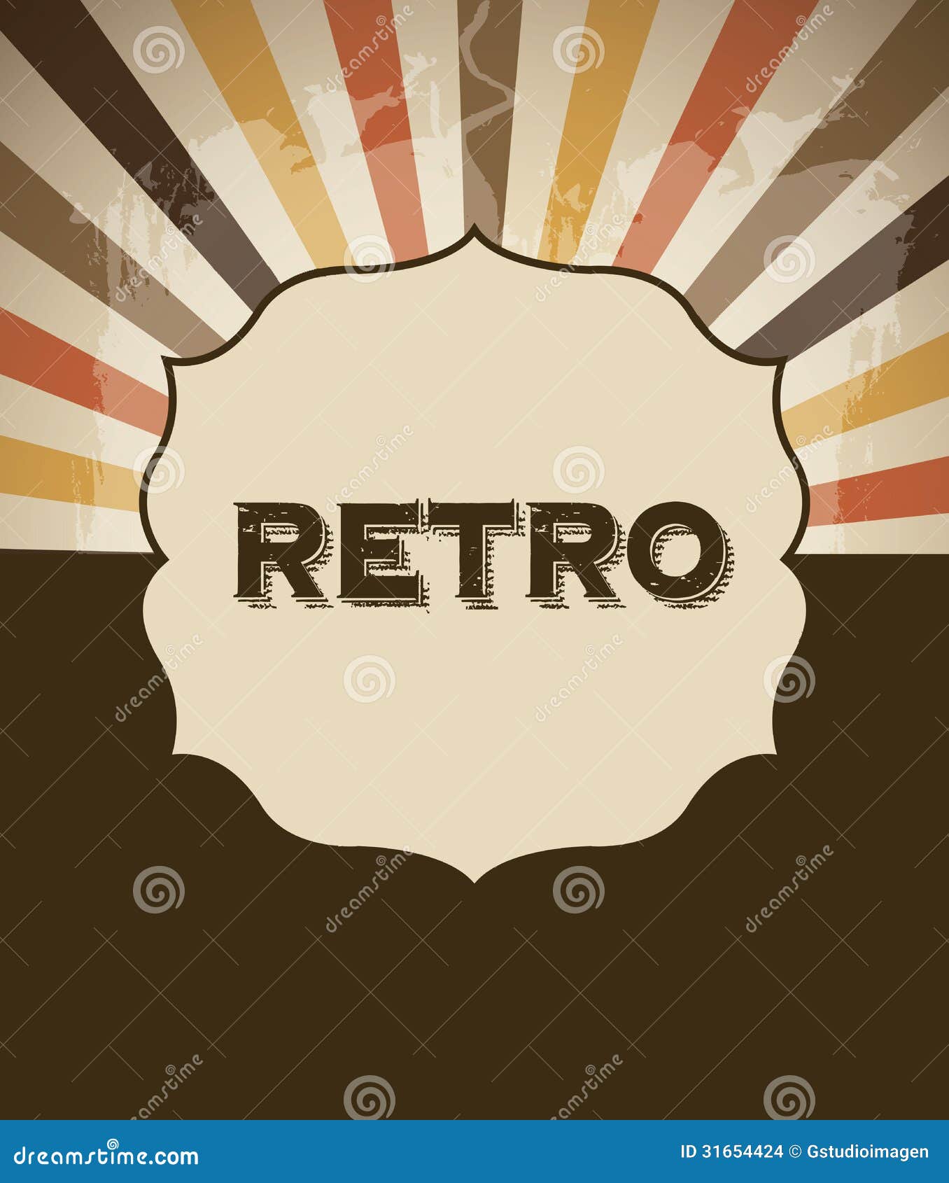 Marco retro ilustración del vector. Ilustración de viejo - 31654424