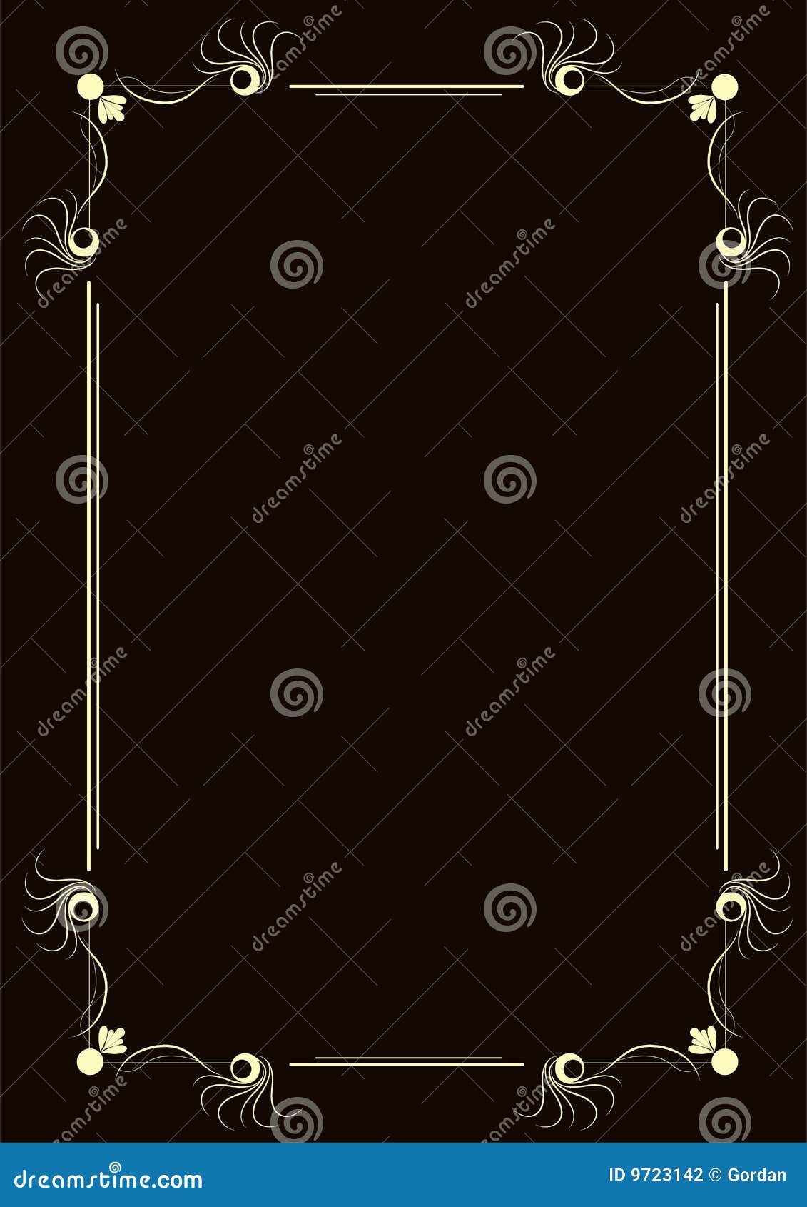 Marco retro ilustración del vector. Ilustración de lugar - 9723142