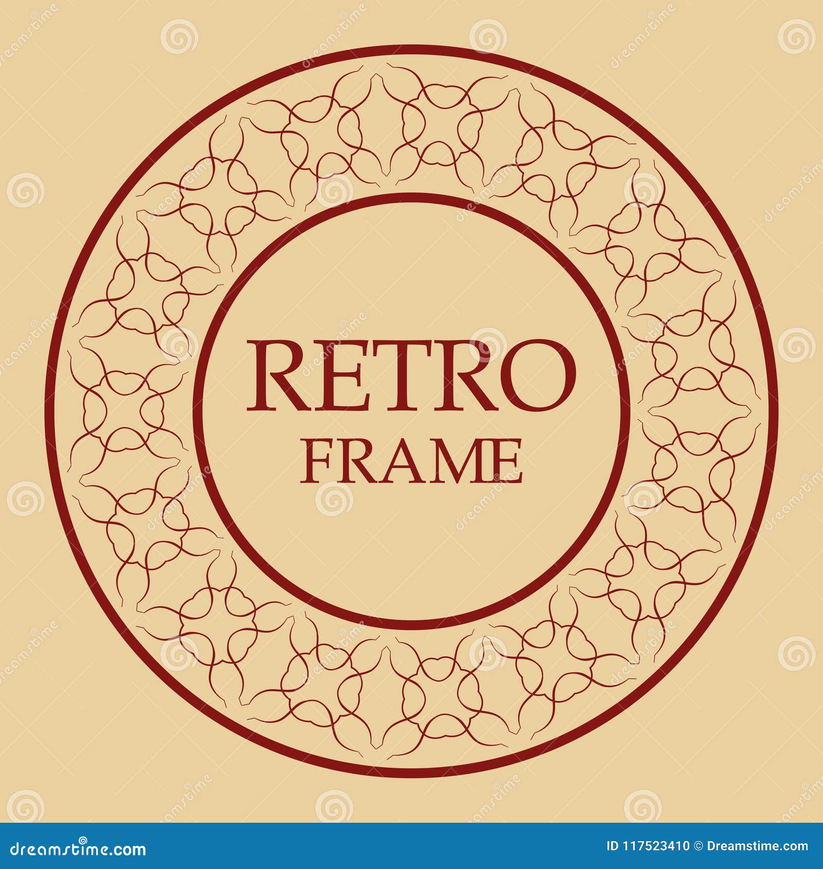 Marco retro del vintage ilustración del vector. Ilustración de ...