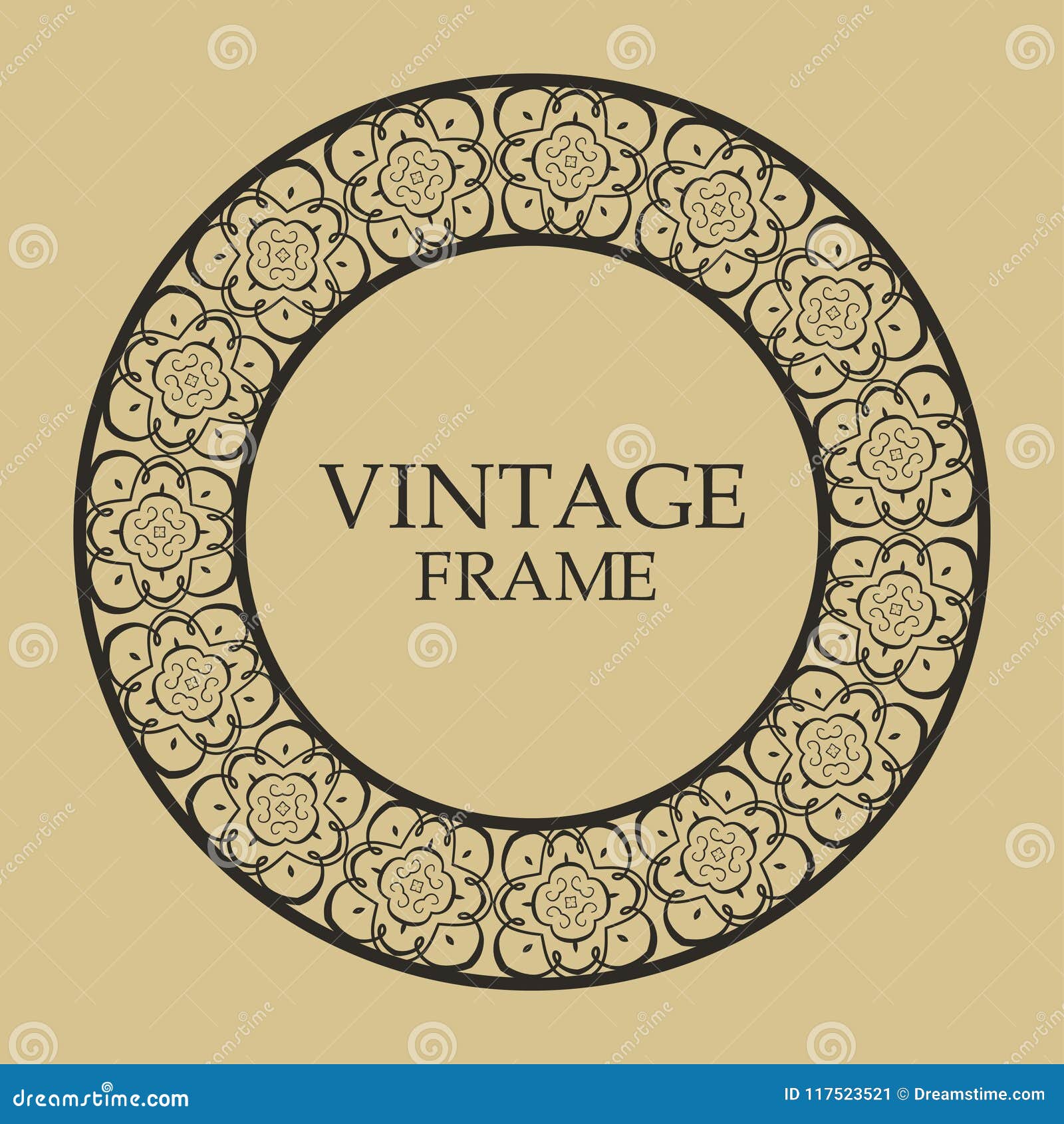 Marco retro del vintage ilustración del vector. Ilustración de elemento ...