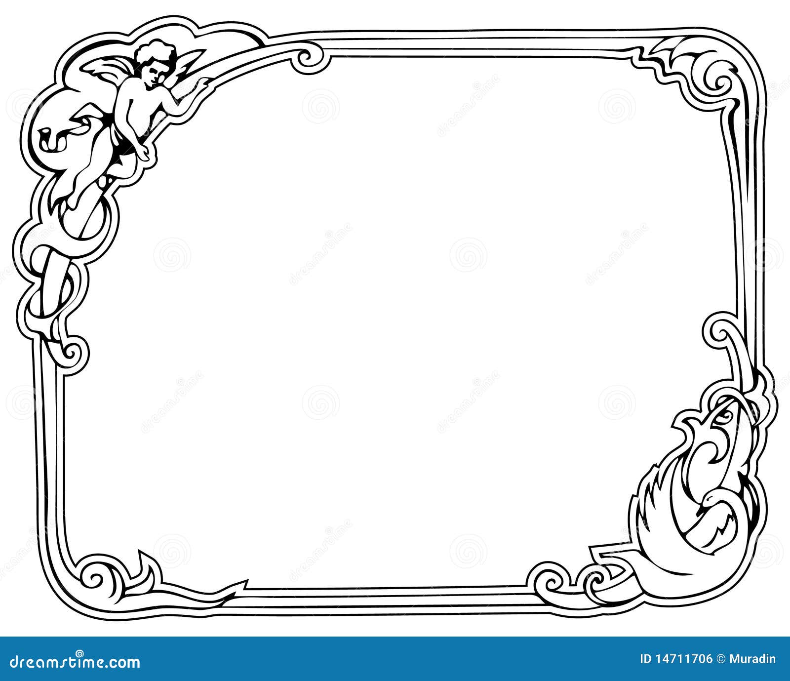 Marco rococó stock de ilustración. Ilustración de enrollamiento - 14711706