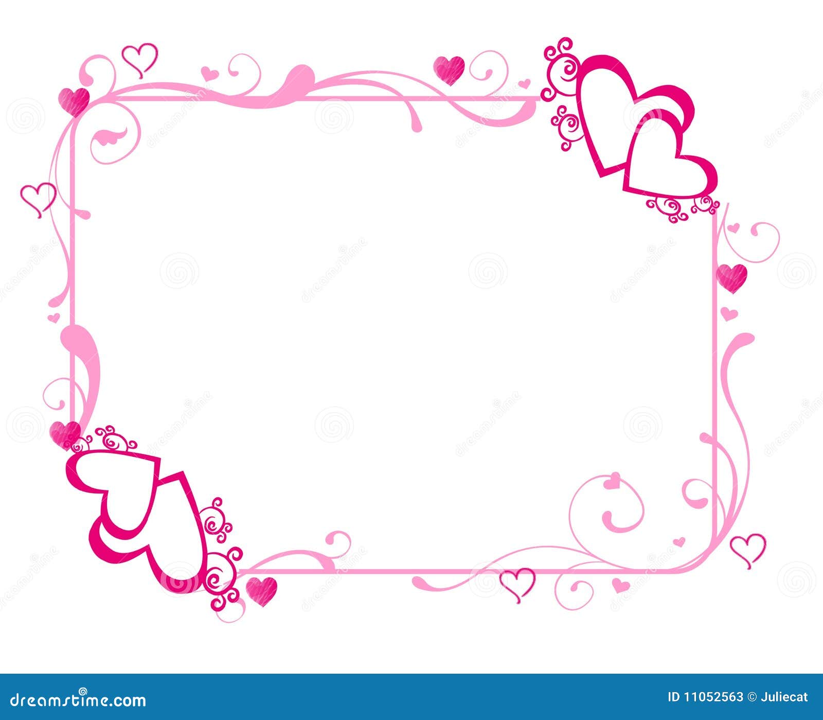 Marco Rosado De Los Corazones Stock de ilustración - Ilustración de ...