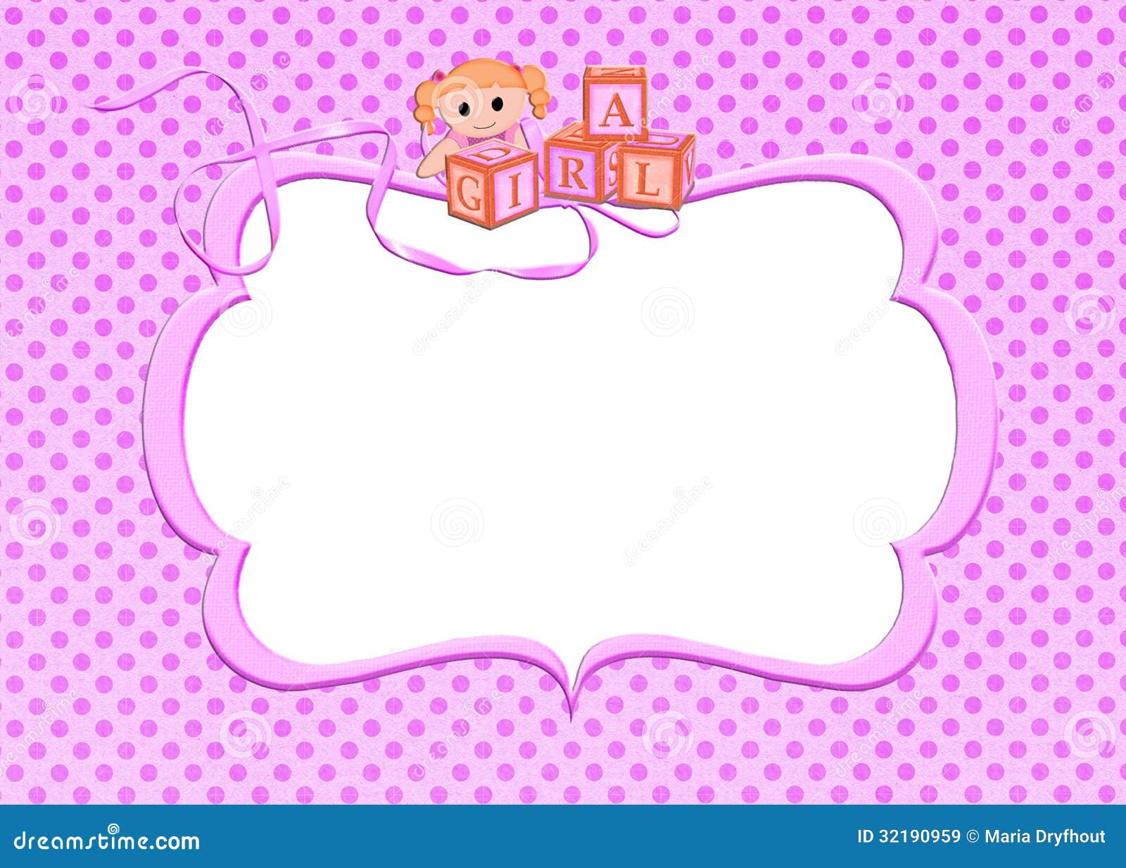 Marco rosado del bebé stock de ilustración. Ilustración de muchacha ...