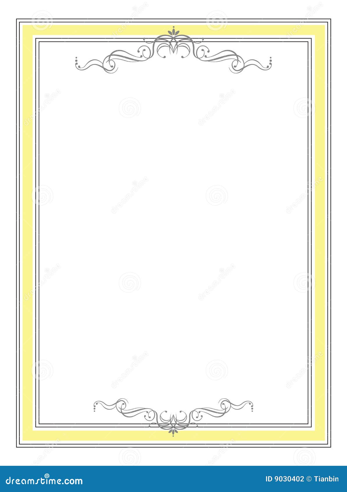 Marco simple ilustración del vector. Ilustración de amarillo - 9030402