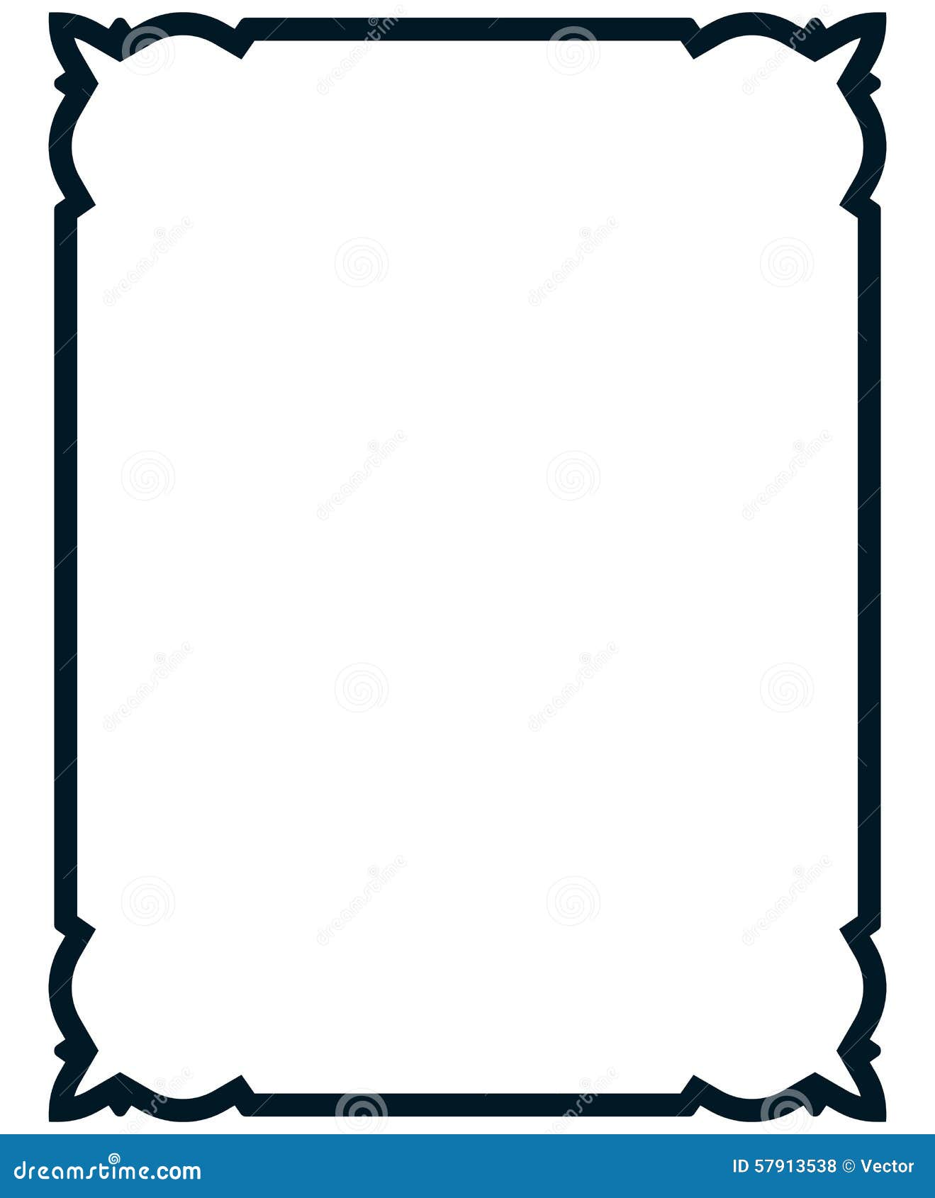 Marco Simple Del Vintage Del Vector Aislado Ilustración del Vector ...