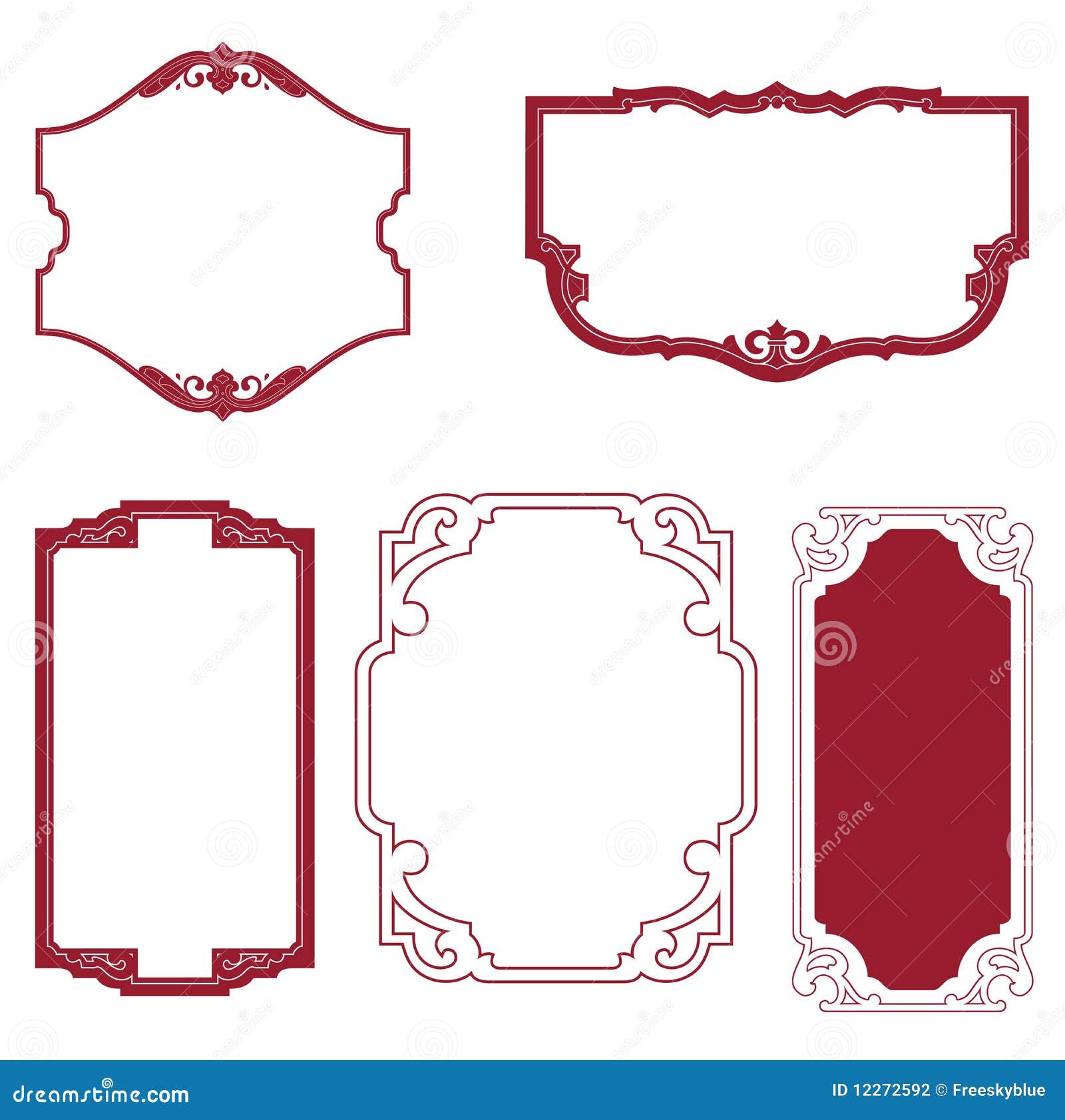 Marco tradicional chino stock de ilustración. Ilustración de curvas ...