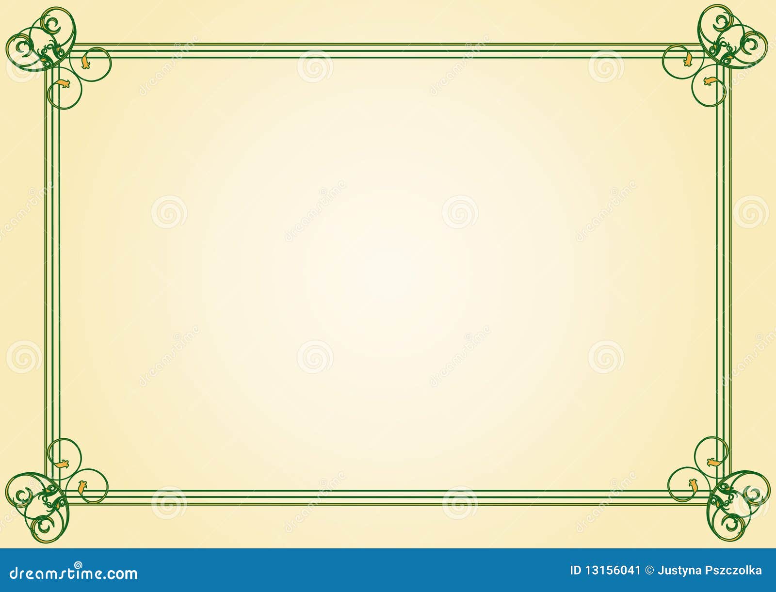 Marco verde ilustración del vector. Ilustración de color - 13156041