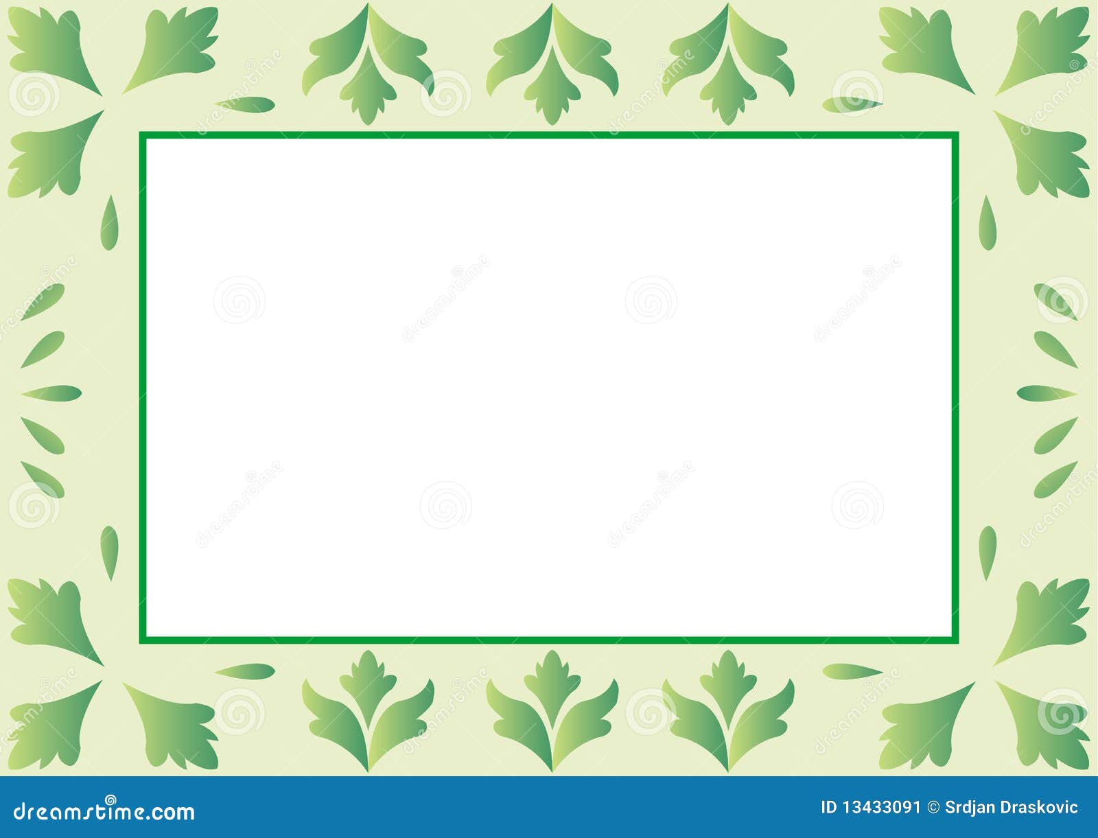 Marco verde ilustración del vector. Ilustración de marco - 13433091
