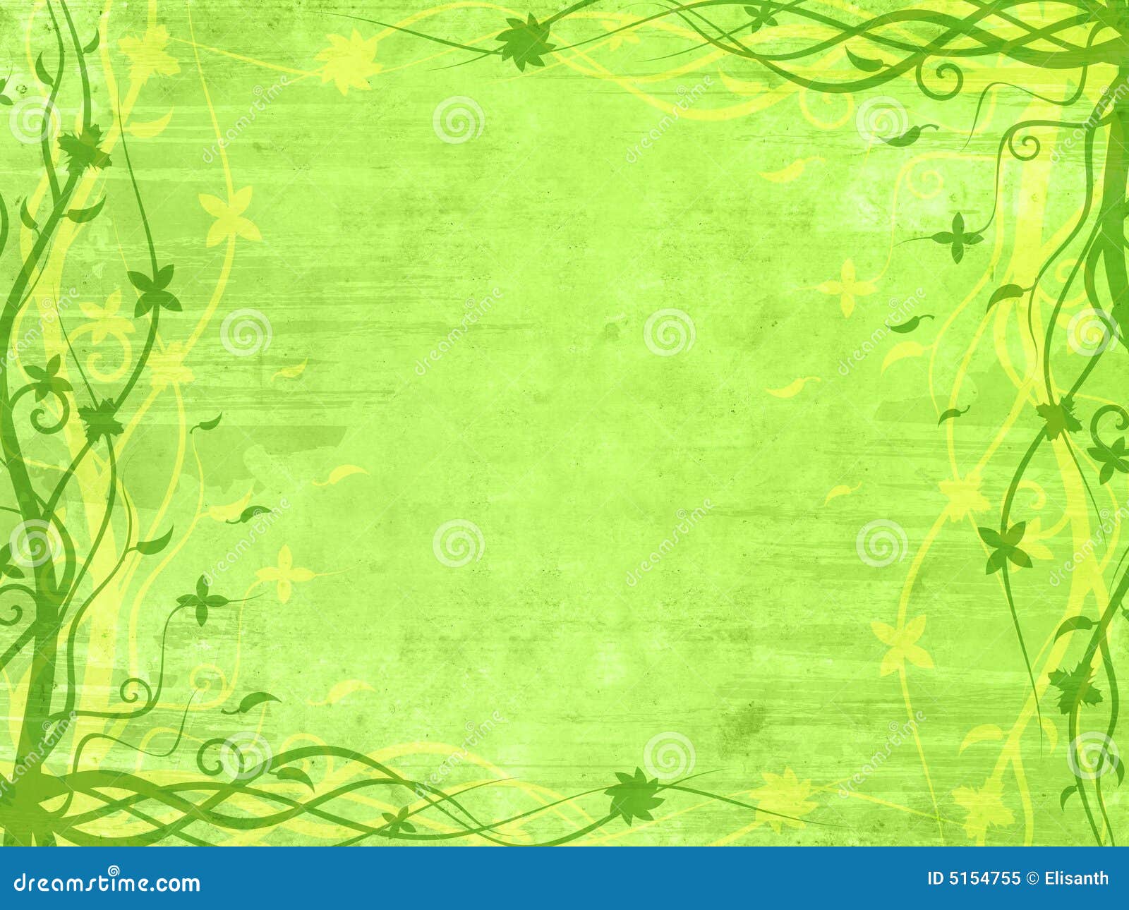 Marco Verde Con Los Modelos Florales Foto de archivo libre de regalías ...