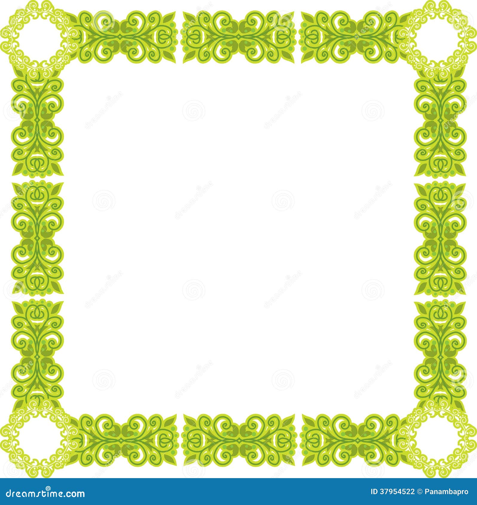 Marco verde del modelo ilustración del vector. Ilustración de verde ...