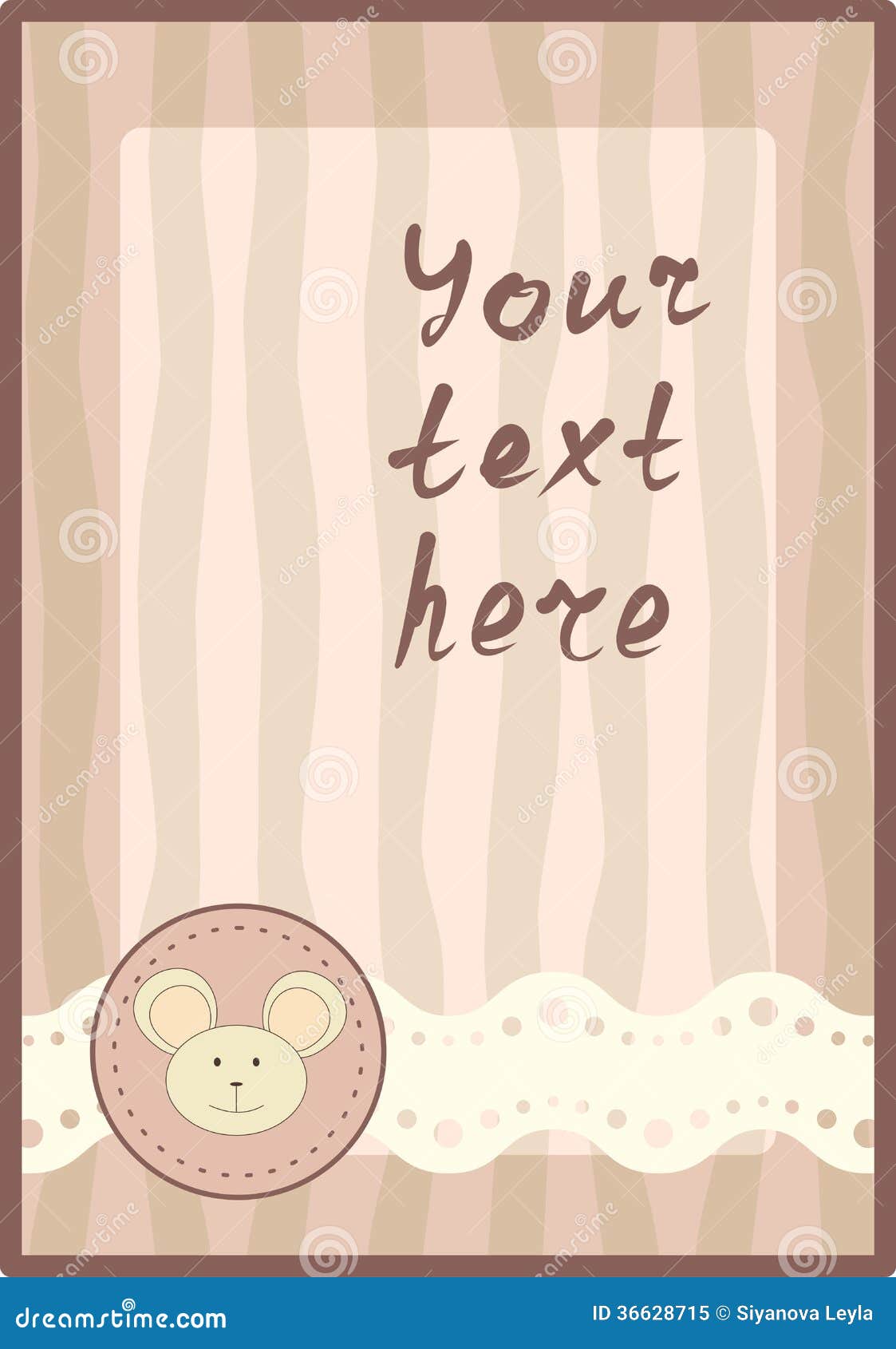 Marco Vertical Con El Pequeño Ratón Ilustración del Vector ...