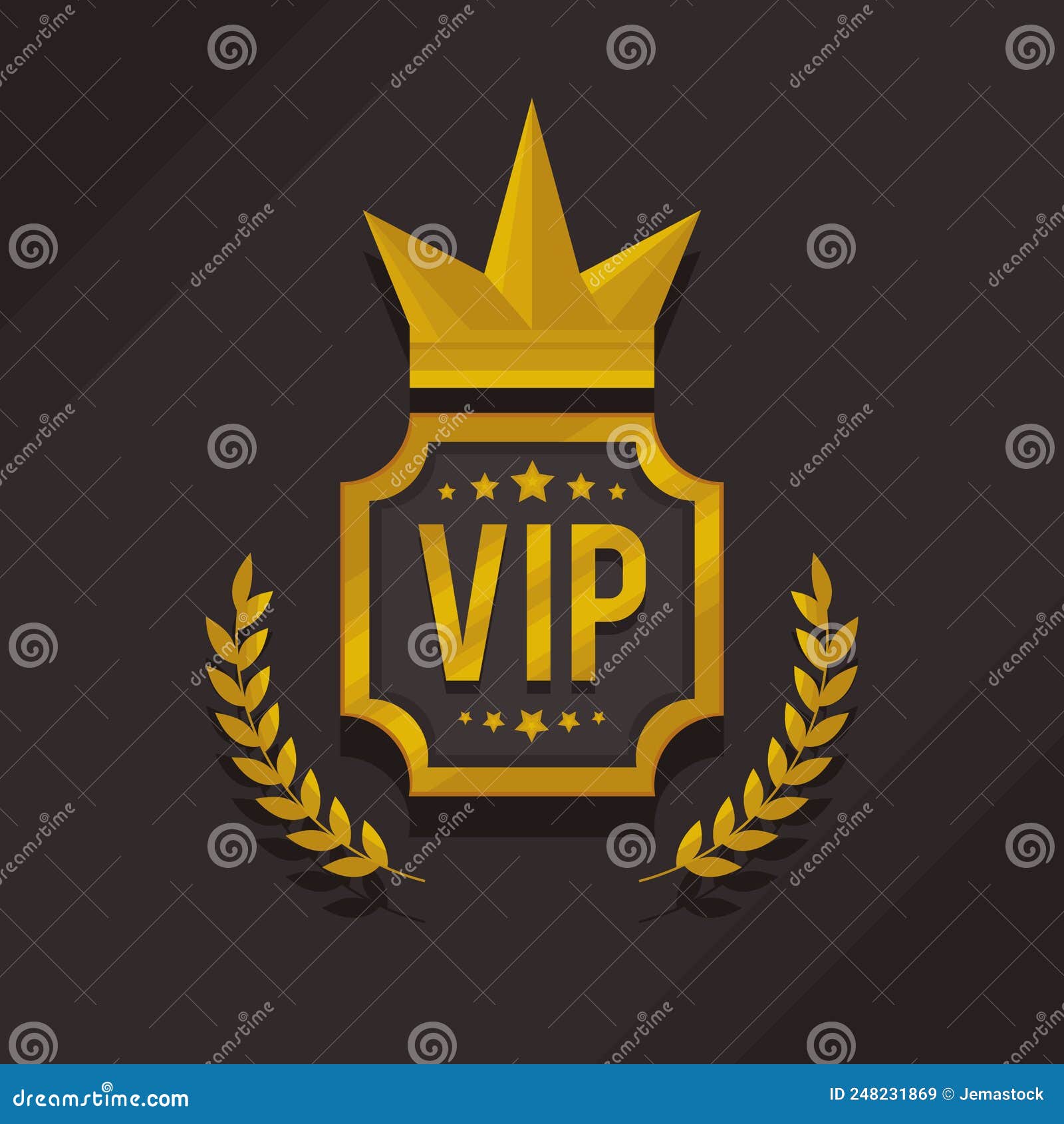 Marco vip con corona ilustración del vector. Ilustración de frontera ...