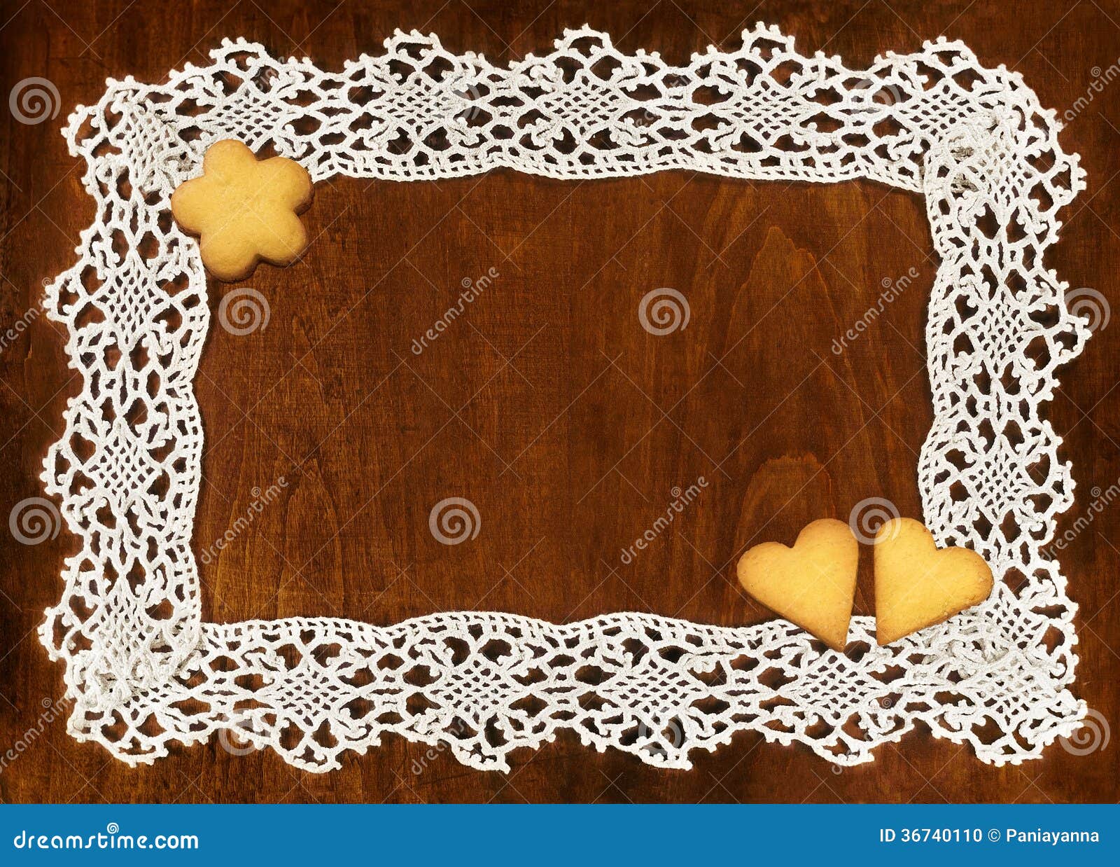 Marco Y Galletas Del Ganchillo Foto de archivo - Imagen de crochado ...