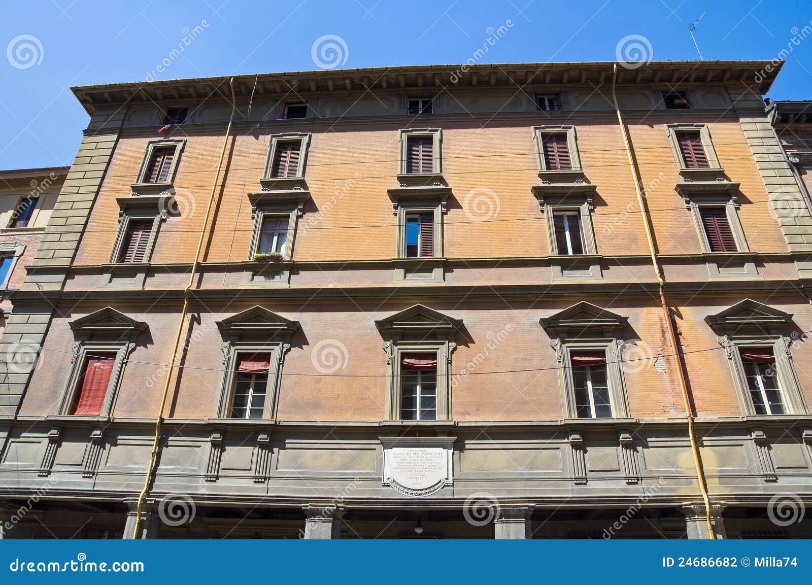 Marconi Palace. Bologna. Emilia-Romagna. Italy Stock Photo - Image of ...