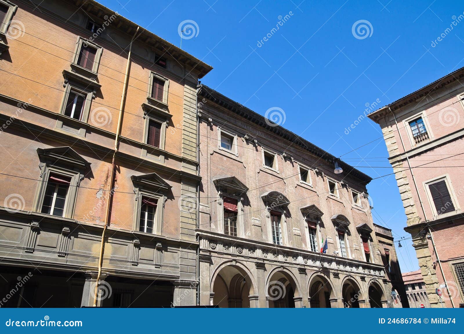 Marconi Palace. Bologna. Emilia-Romagna. Italy Stock Photo - Image of ...