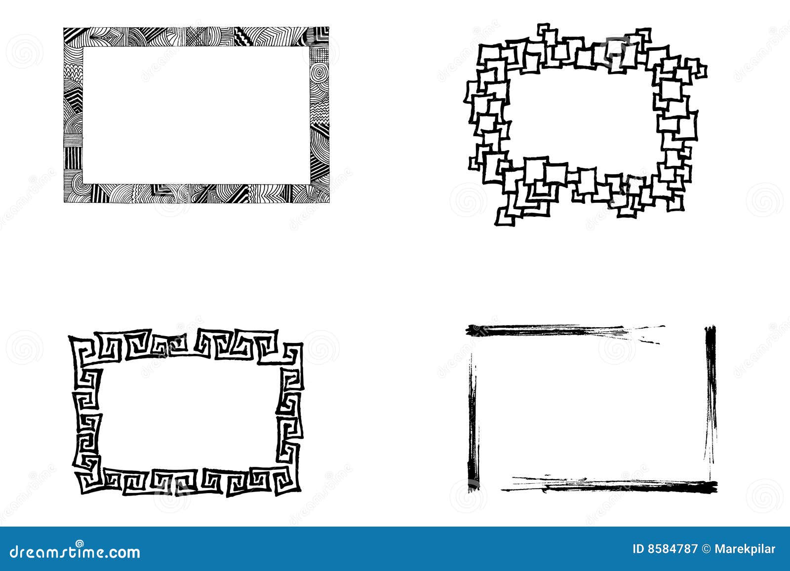Marcos artísticos ilustración del vector. Ilustración de marcos - 8584787