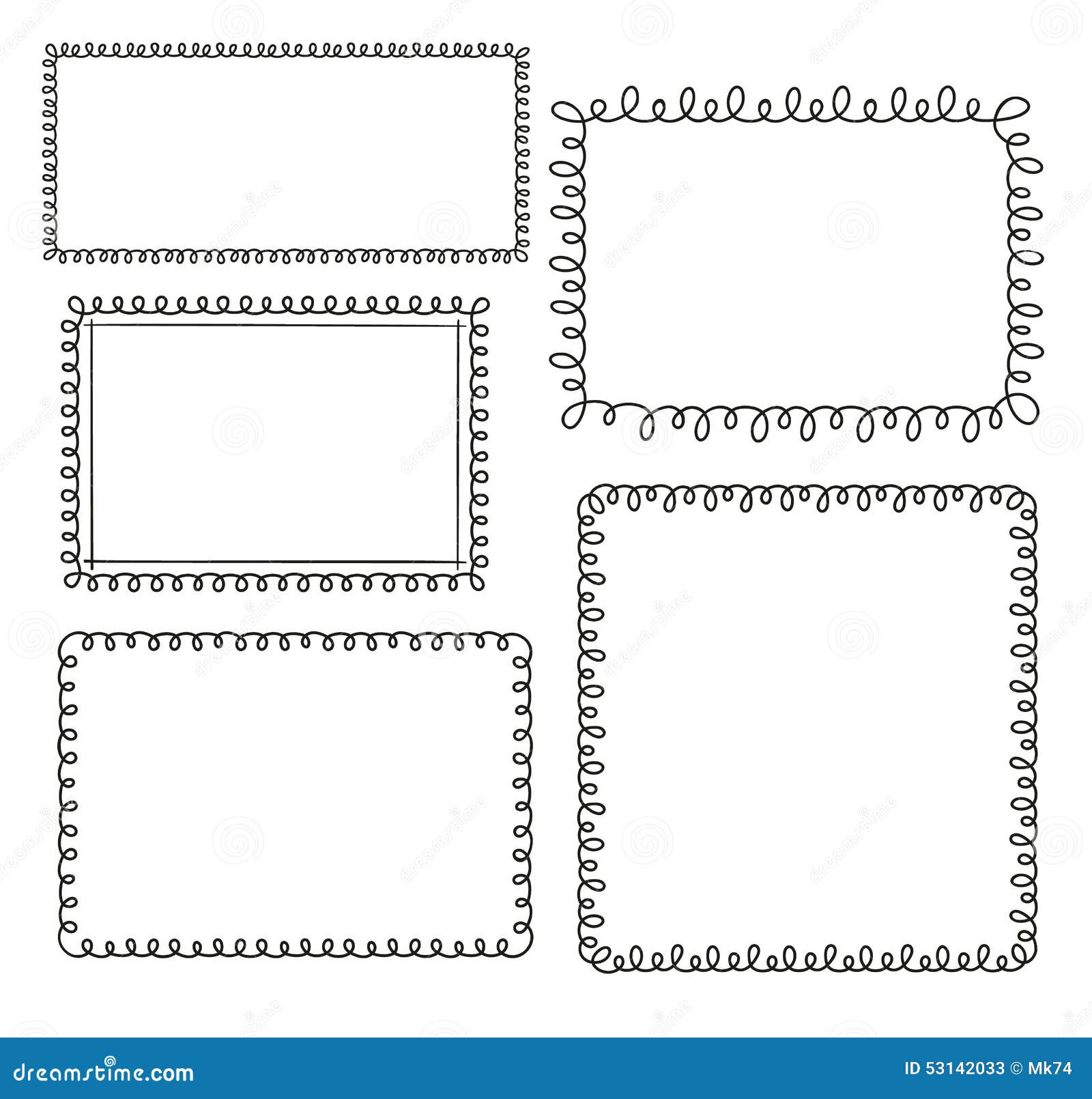 Marcos de lazo ilustración del vector. Ilustración de contorno - 53142033