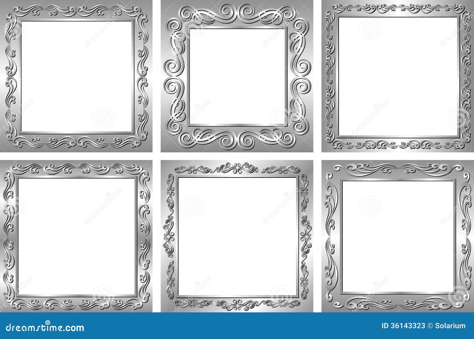 Marcos de plata ilustración del vector. Ilustración de plata - 36143323