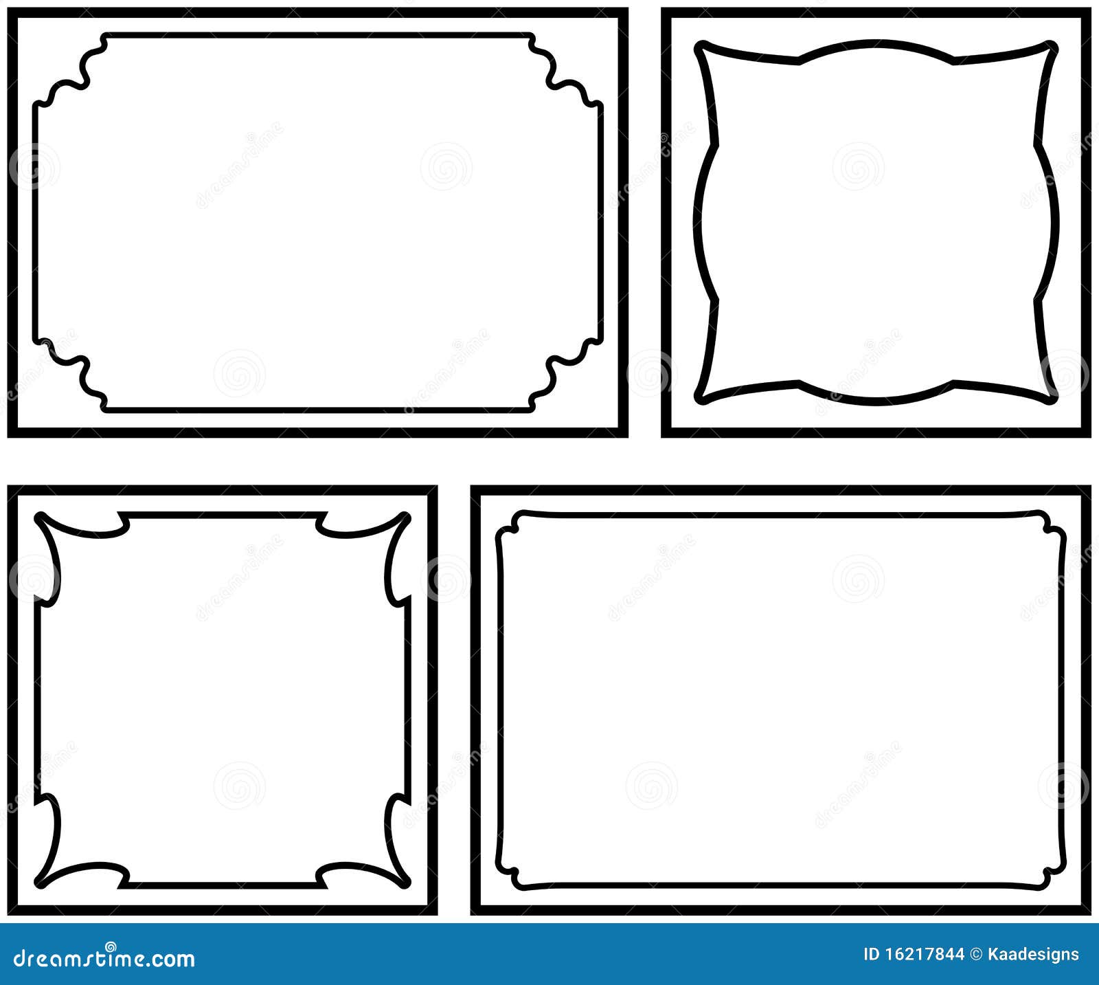 Marcos Decorativos Del Vector En El Fondo Blanco Ilustración del Vector ...