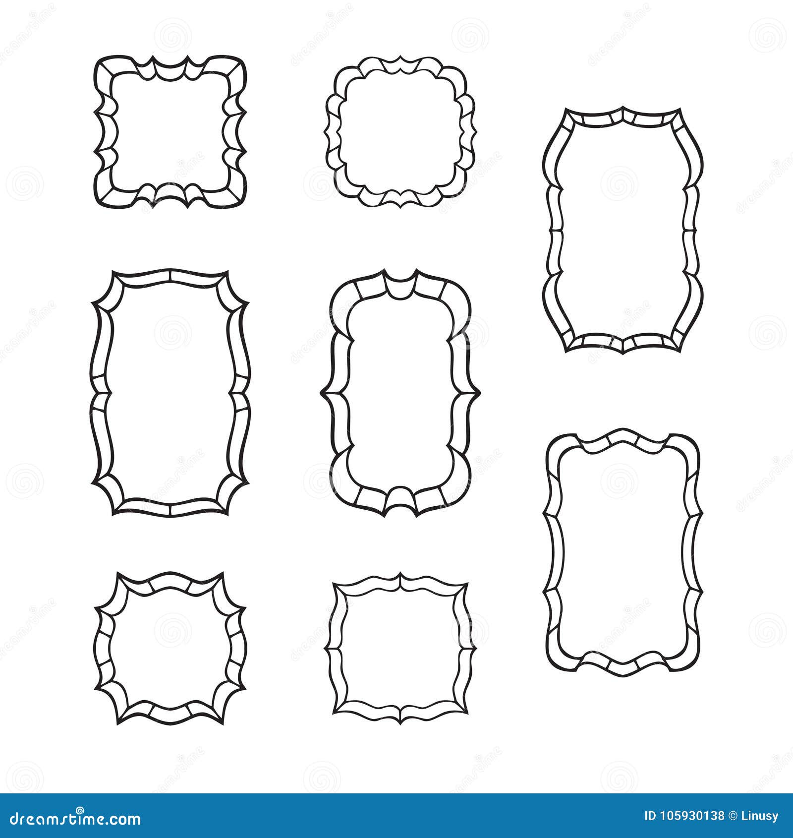 Marcos del vector ilustración del vector. Ilustración de conjunto ...