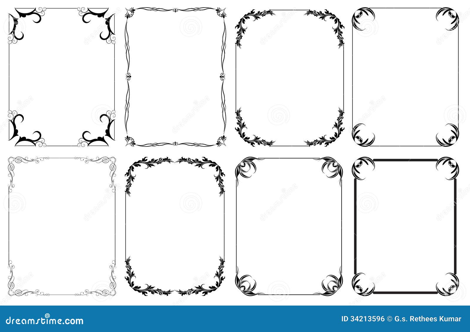 Marcos del vector stock de ilustración. Ilustración de decorativo ...