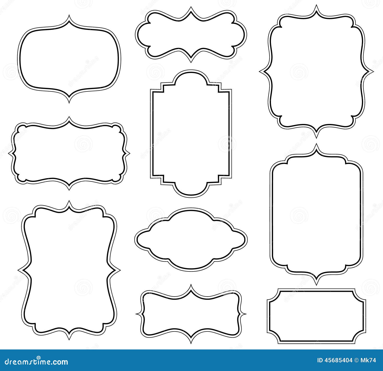 Marcos del vector ilustración del vector. Ilustración de decorativo ...