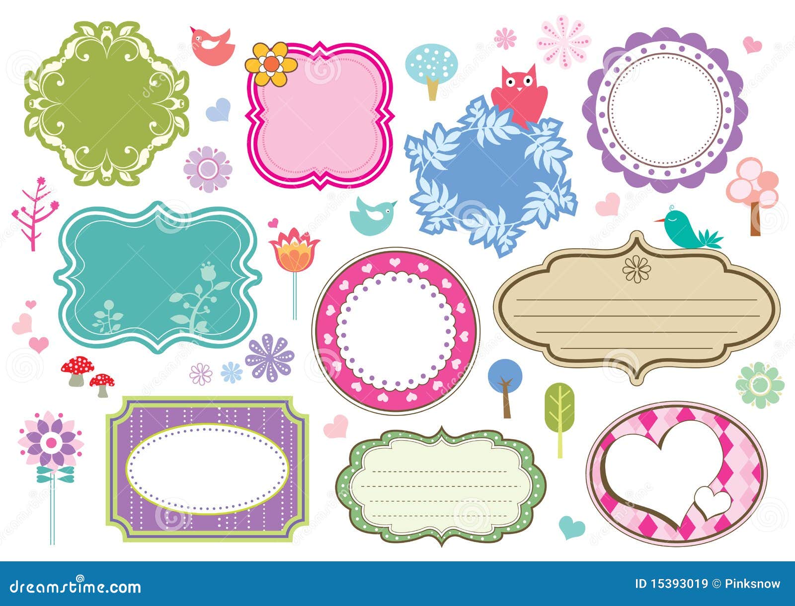 Marcos lindos ilustración del vector. Ilustración de fondo - 15393019