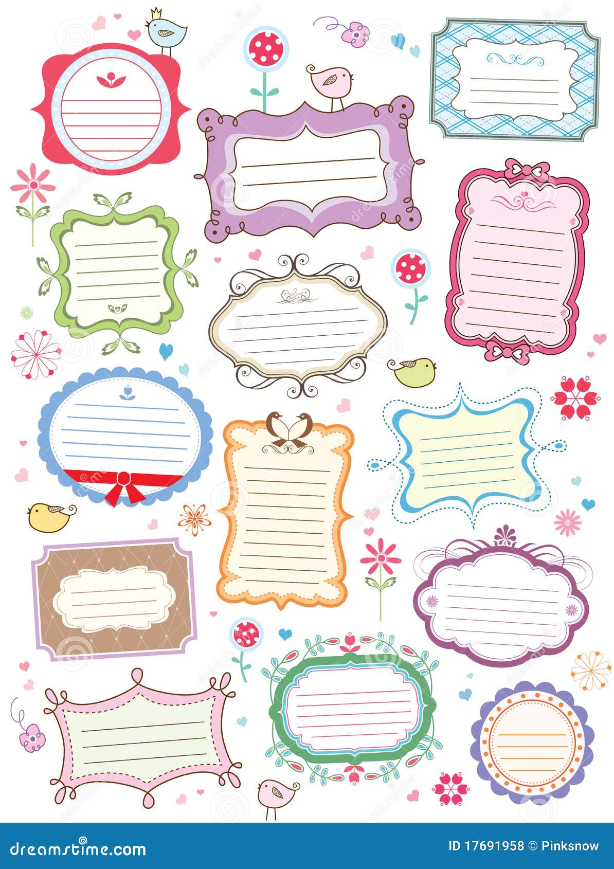 Marcos lindos ilustración del vector. Ilustración de mensaje - 17691958