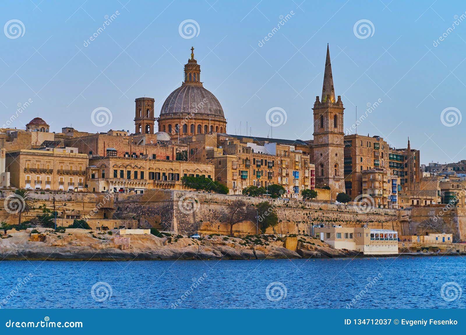 Marcos Na Hora Azul, Malta De Valletta Imagem de Stock - Imagem de ...