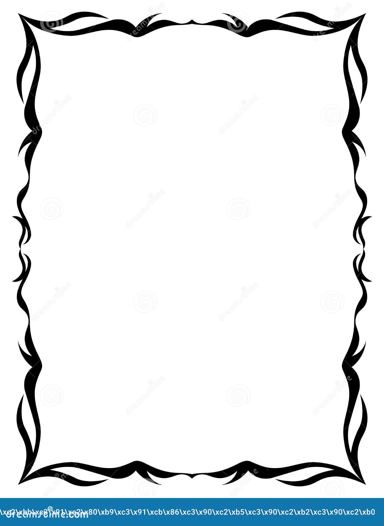 Marcos Negros Sobre Fondo Blanco Ilustración del Vector - Ilustración ...