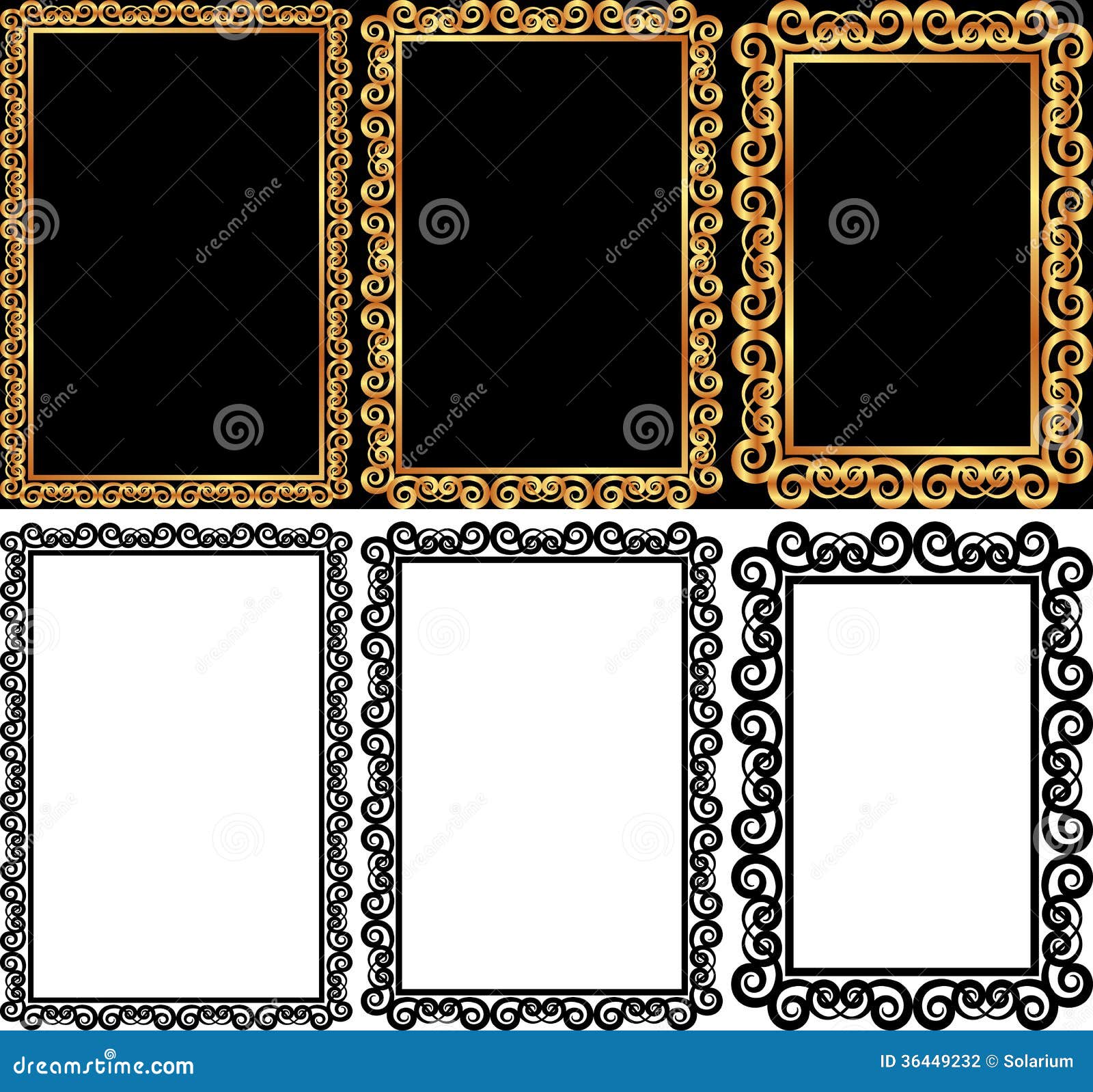 Marcos rectangulares ilustración del vector. Ilustración de textura ...