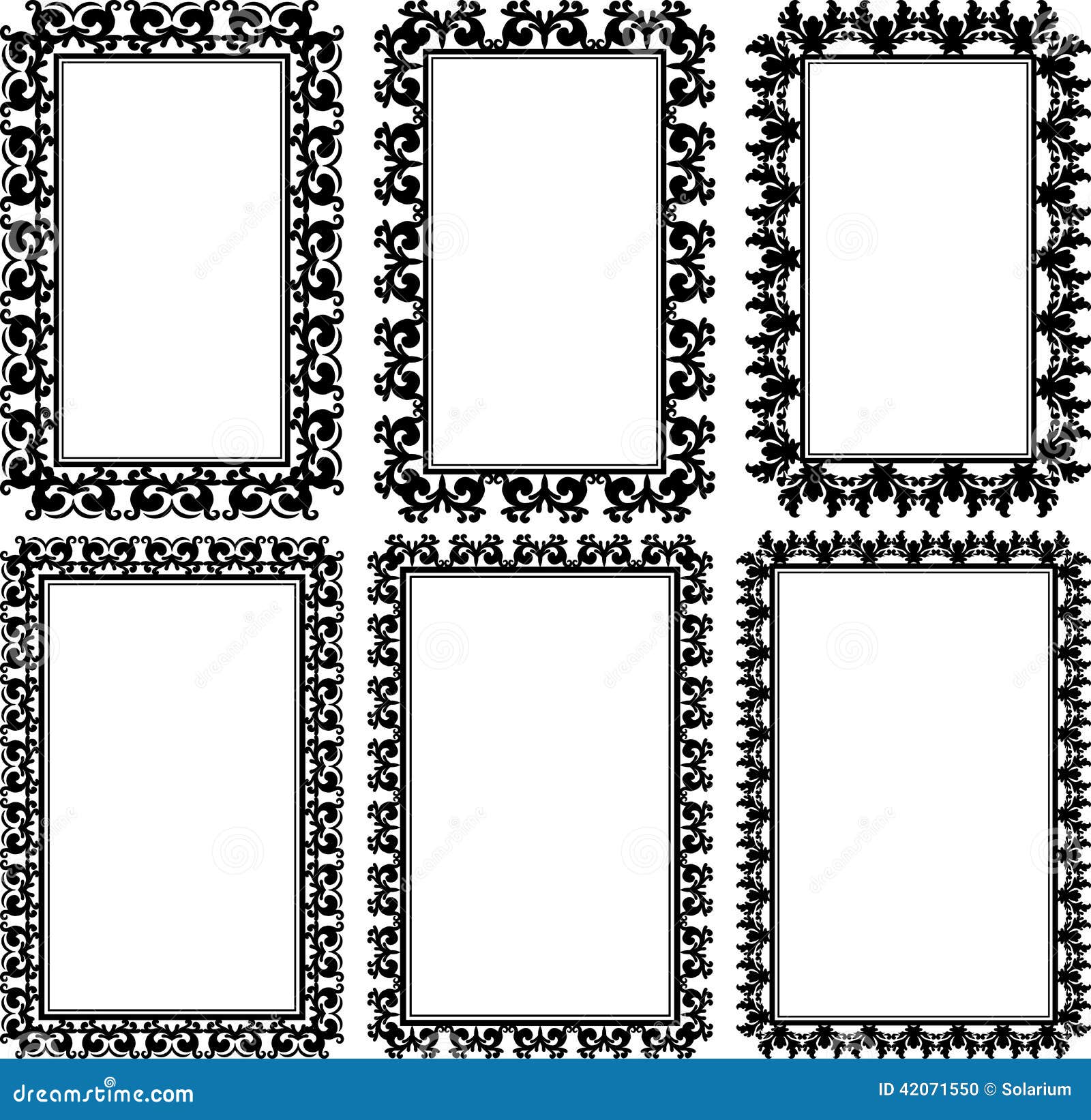 Marcos rectangulares ilustración del vector. Ilustración de floral ...