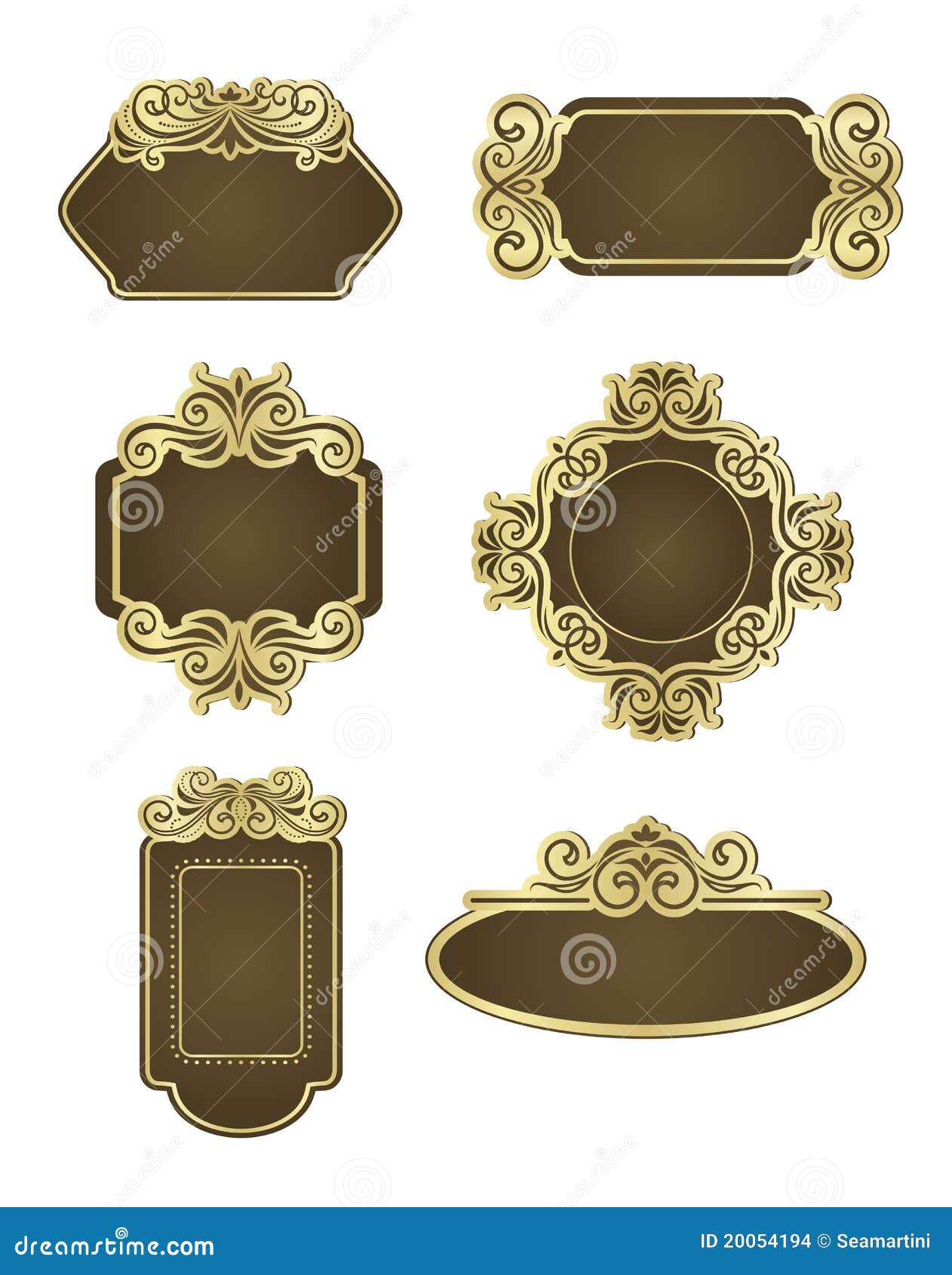 Marcos retros ilustración del vector. Ilustración de hoja - 20054194