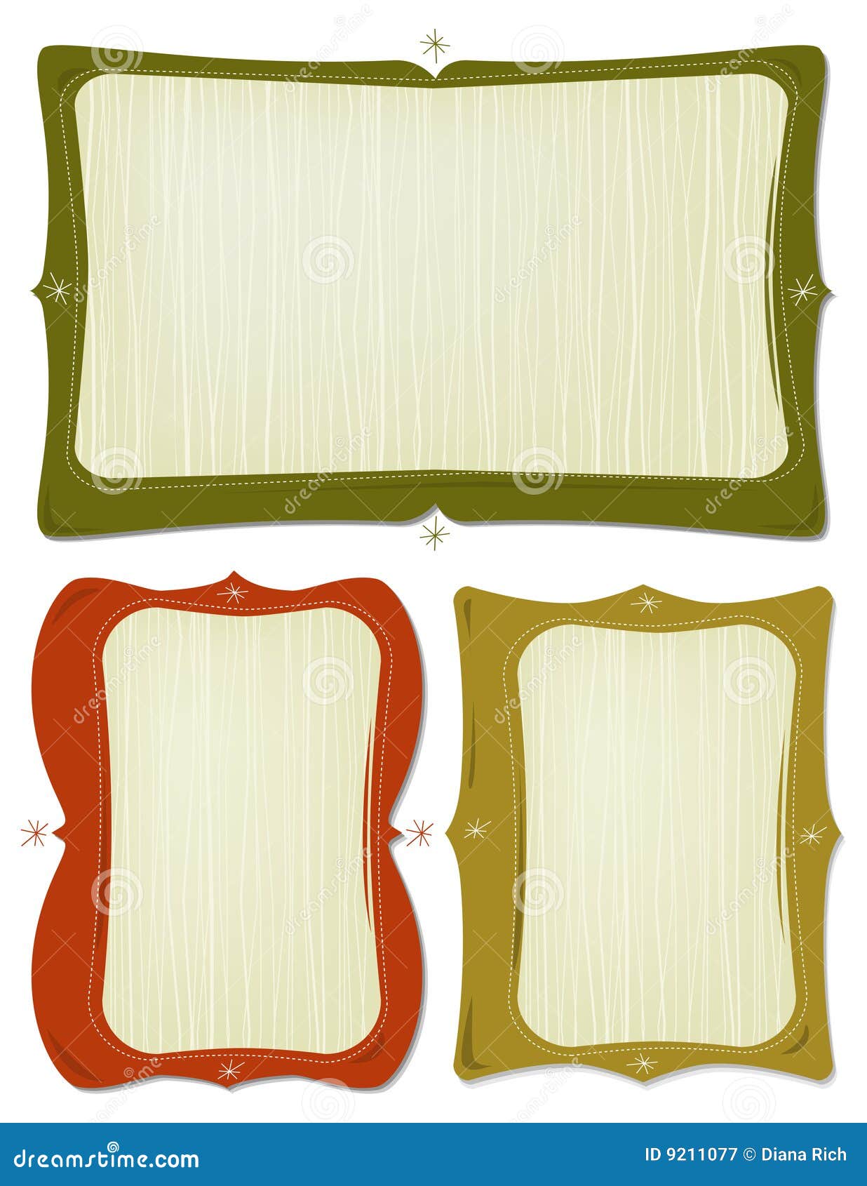 Marcos retros ilustración del vector. Ilustración de marco - 9211077