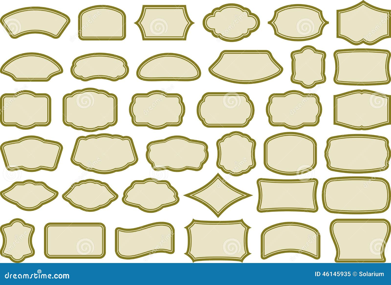 Marcos simples ilustración del vector. Ilustración de formas - 46145935