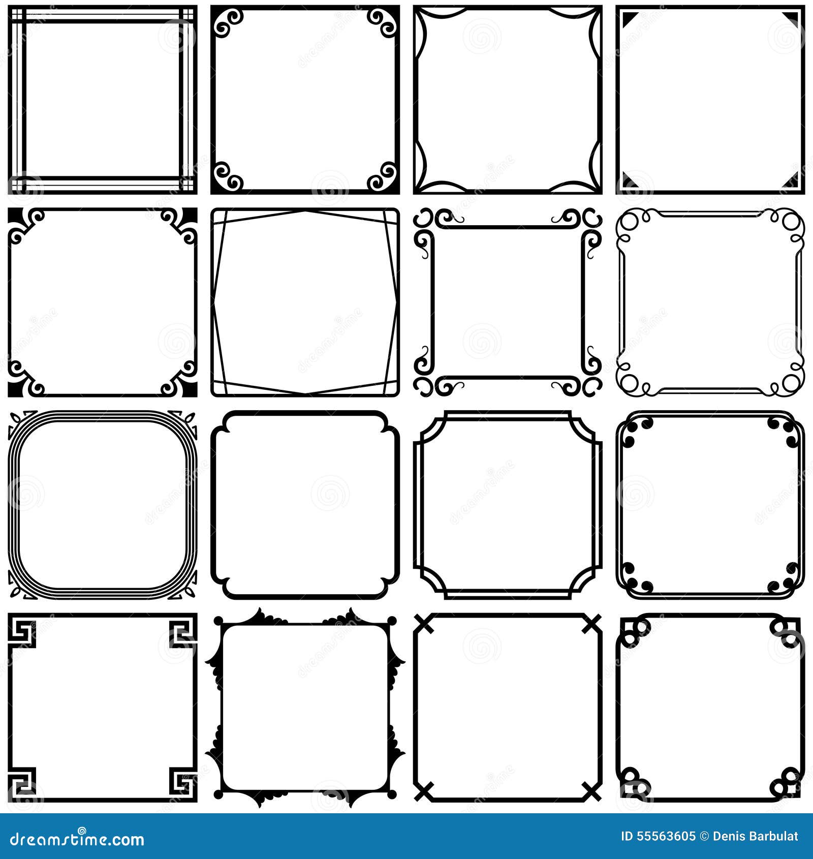 Marcos simples ilustración del vector. Ilustración de vector - 55563605